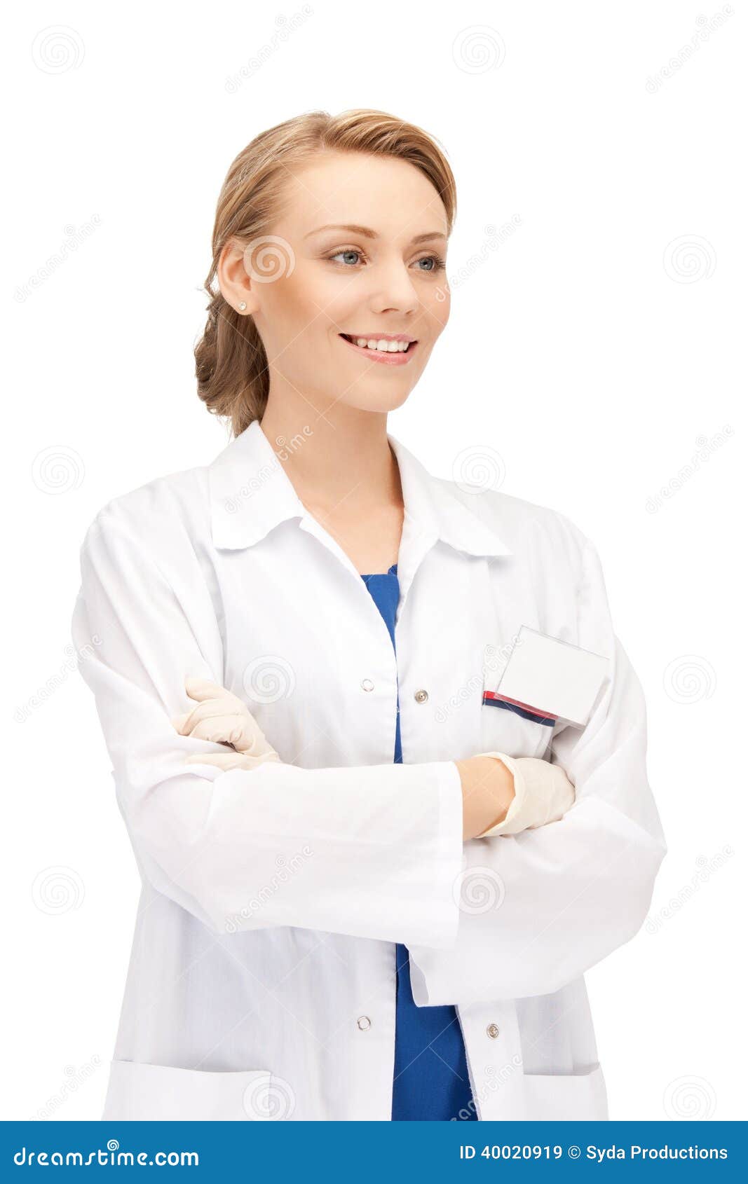 Attractive female doctor stock image. Image of clinical - 40020919
