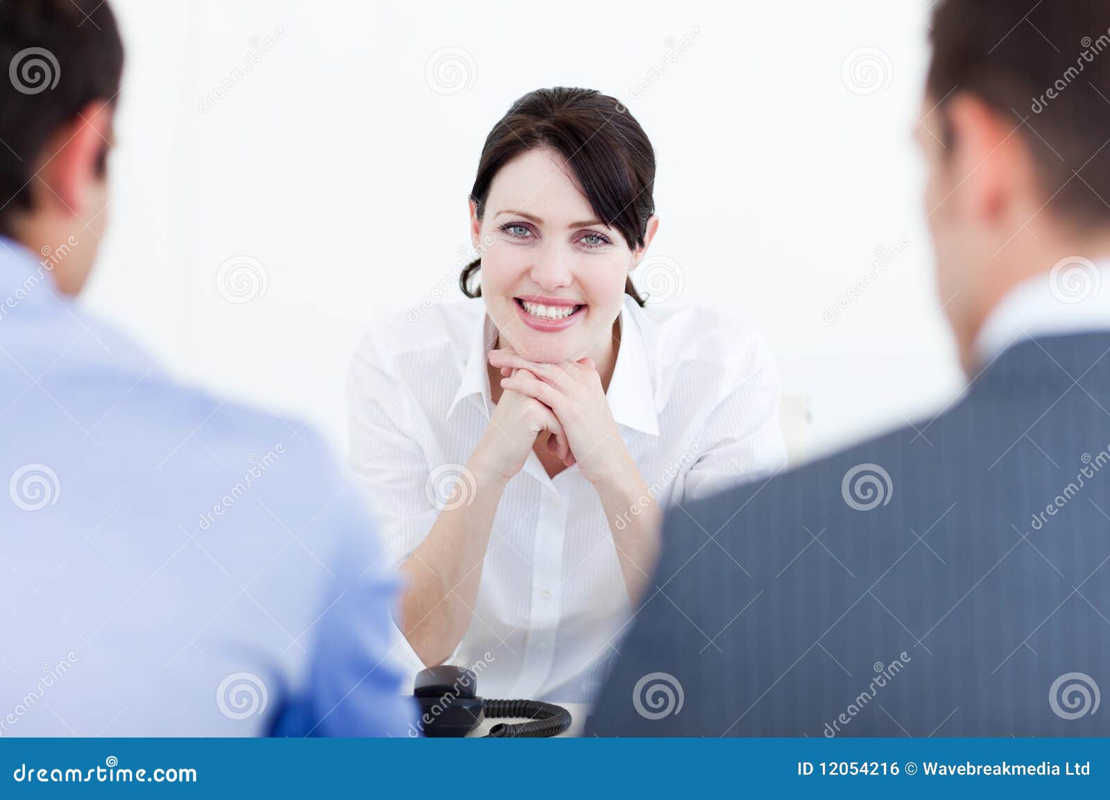 Attractive Female Executive at a Meeting Stock Photo - Image of laptop ...