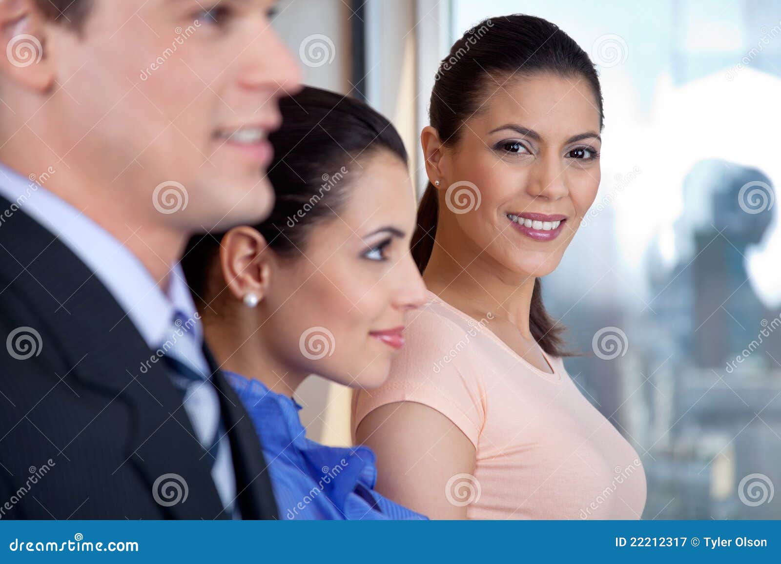 Attractive Female Executive Smiling Stock Image - Image of middle ...