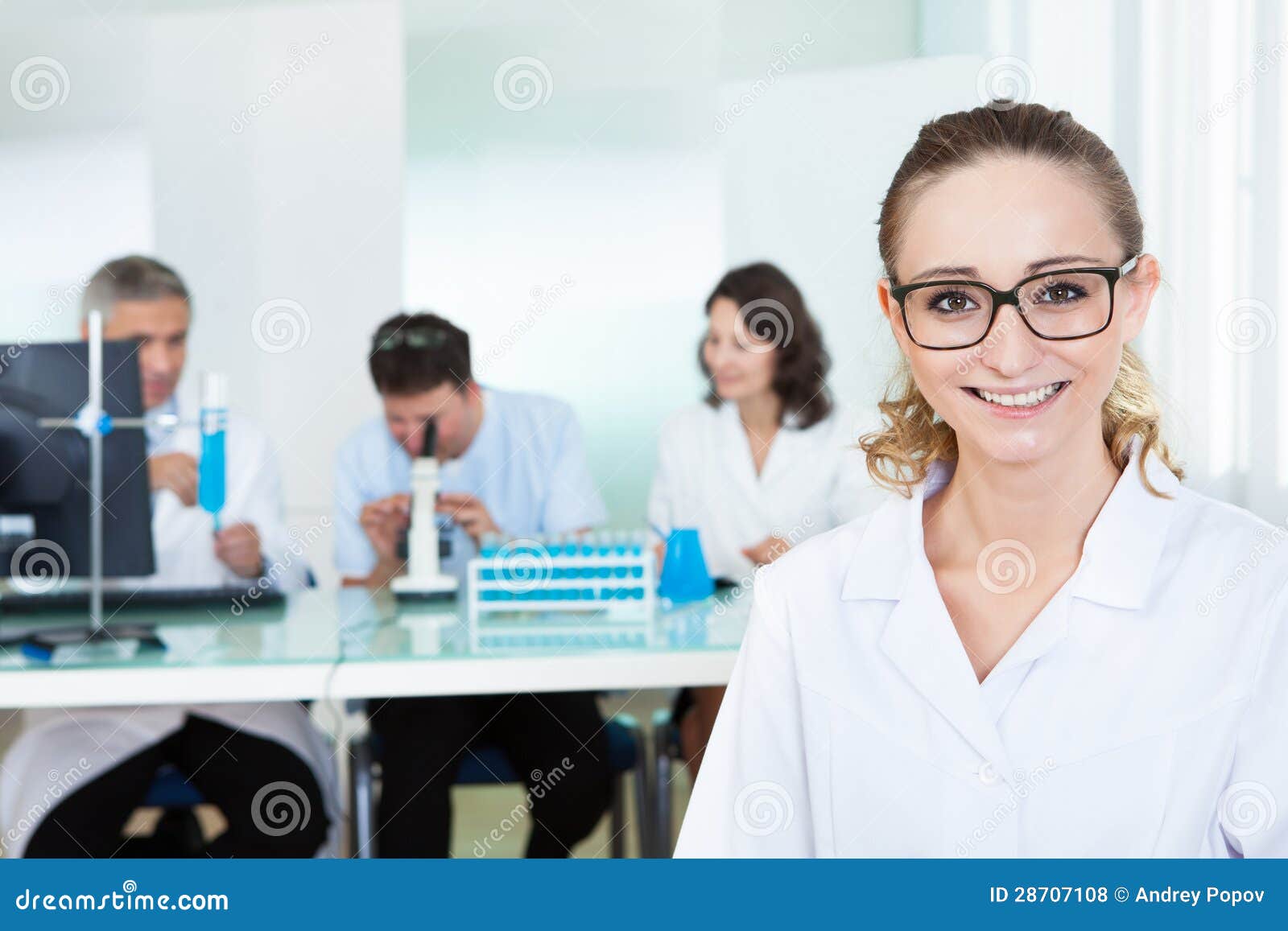 Attractive Female Lab Technician Stock Photo - Image of hispanic ...