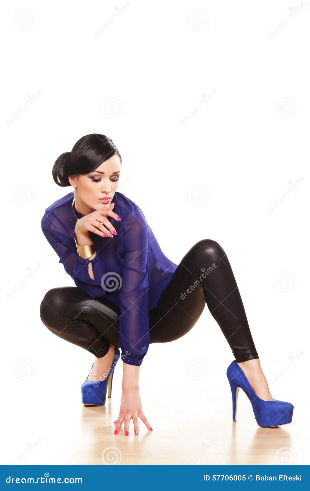 Attractive Female Model in High-heels Stock Image - Image of human ...