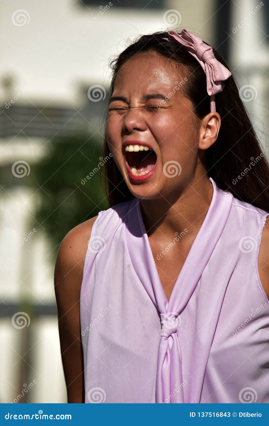 An Attractive Female Yelling Stock Image - Image of shout, screaming ...