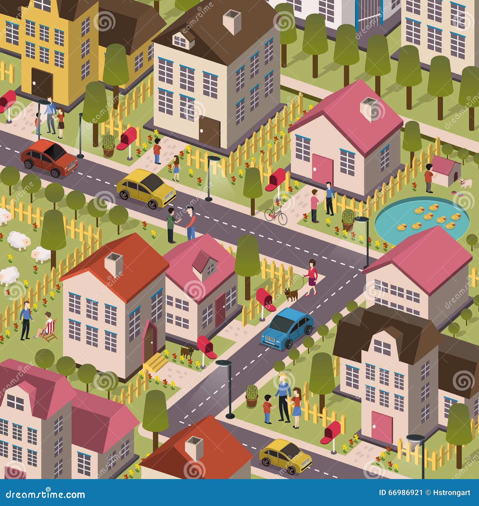 Attractive Friendly Community Stock Illustration - Illustration of ...