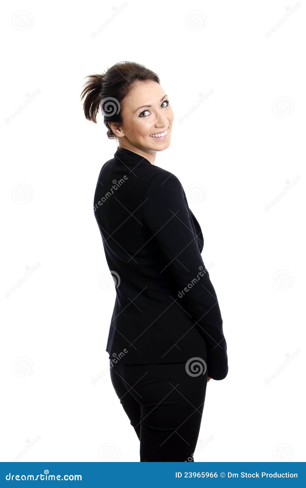 Attractive Girl from the Back. Stock Photo - Image of portrait ...