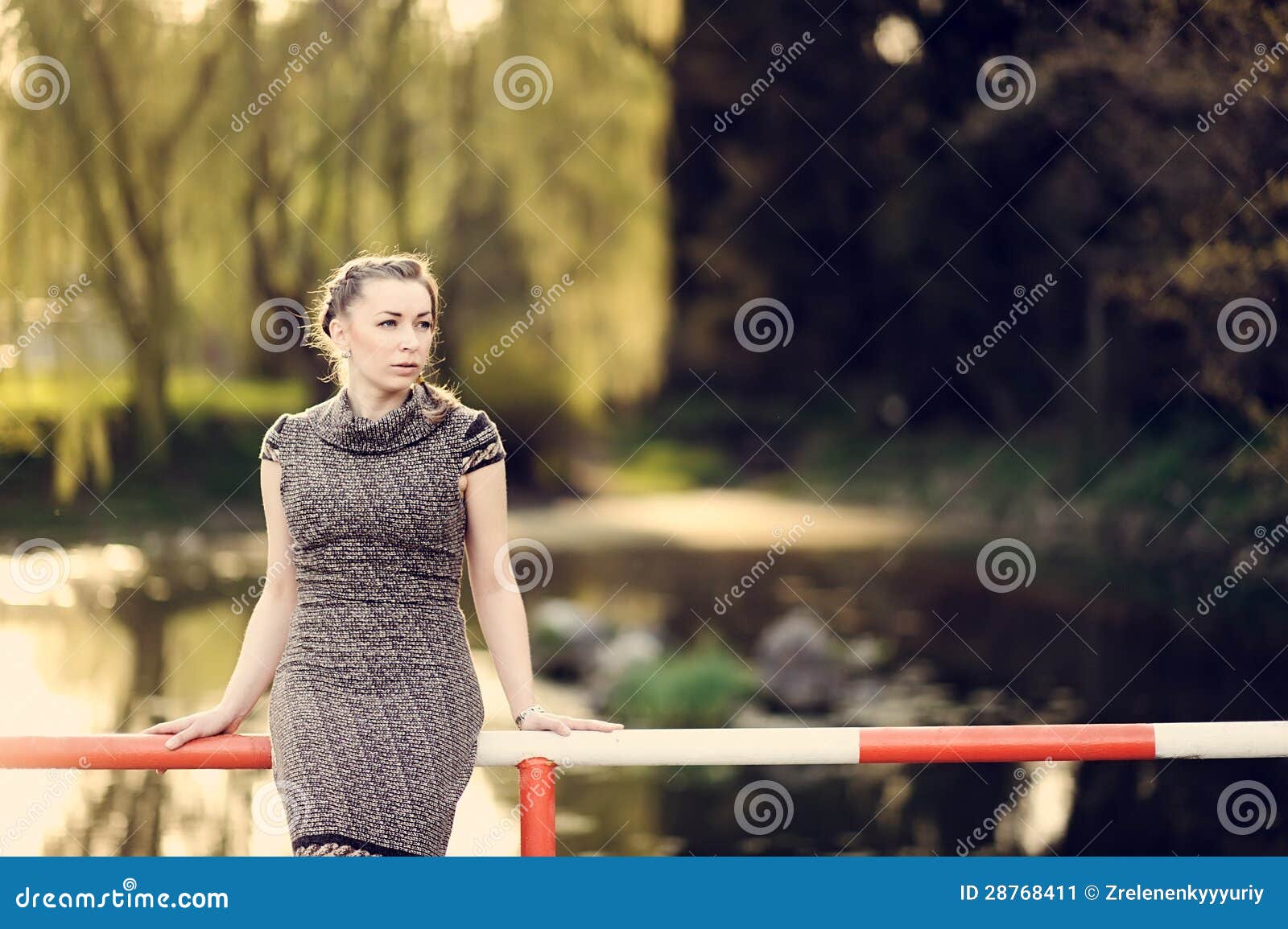 Attractive Girl Looking in the Distance Stock Image - Image of luxury ...