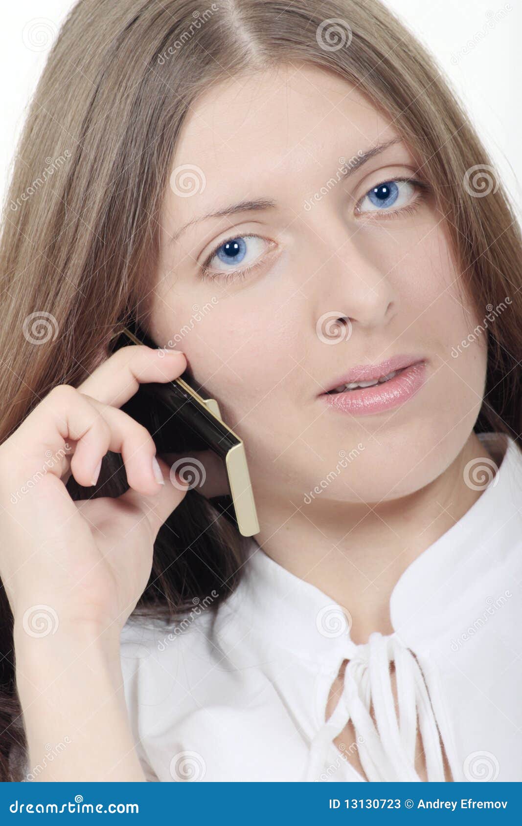 Attractive Girl with a Mobile Phone Stock Image - Image of female ...