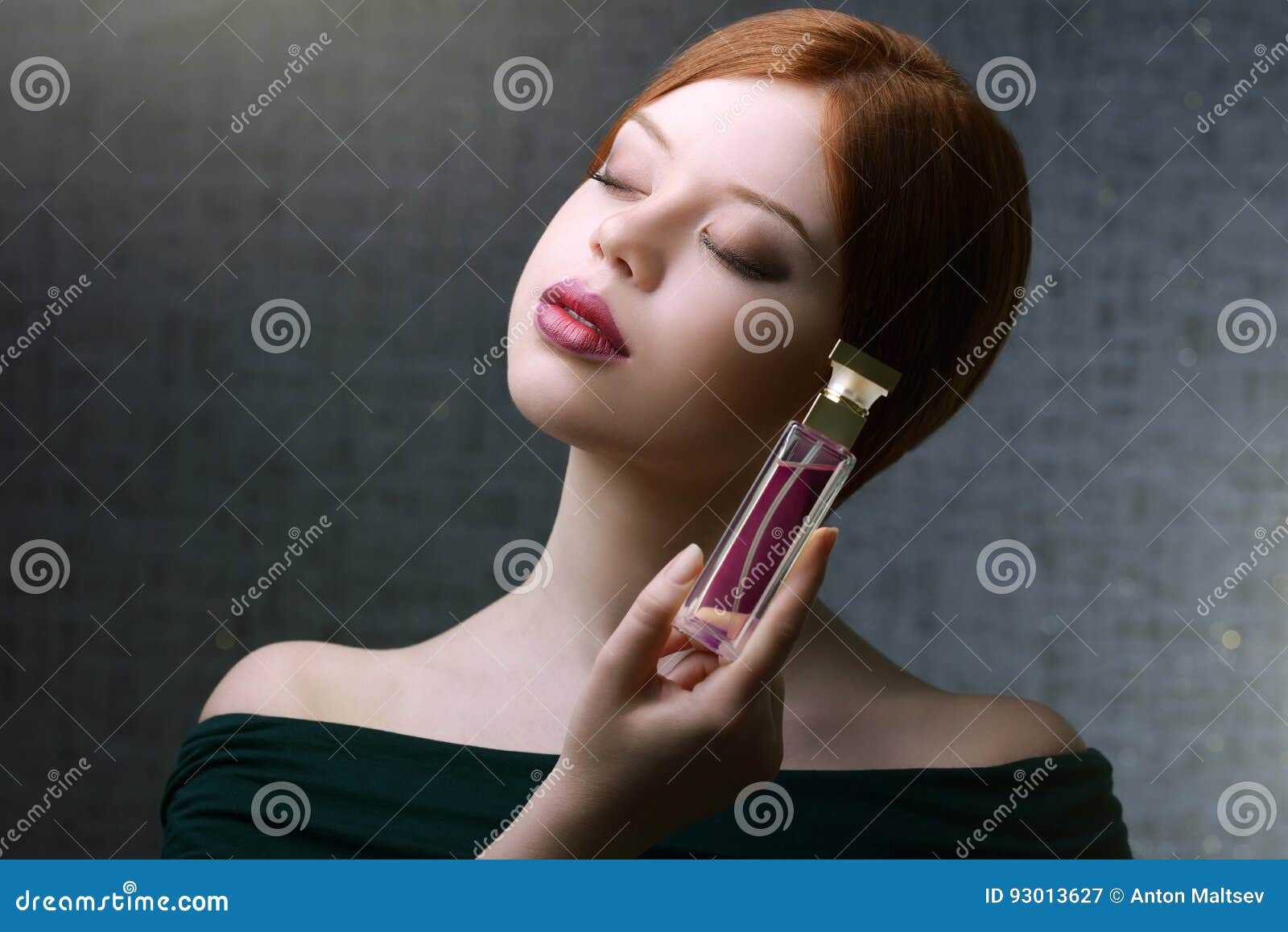 Attractive Girl with Perfume Stock Image - Image of girl, pretty: 93013627