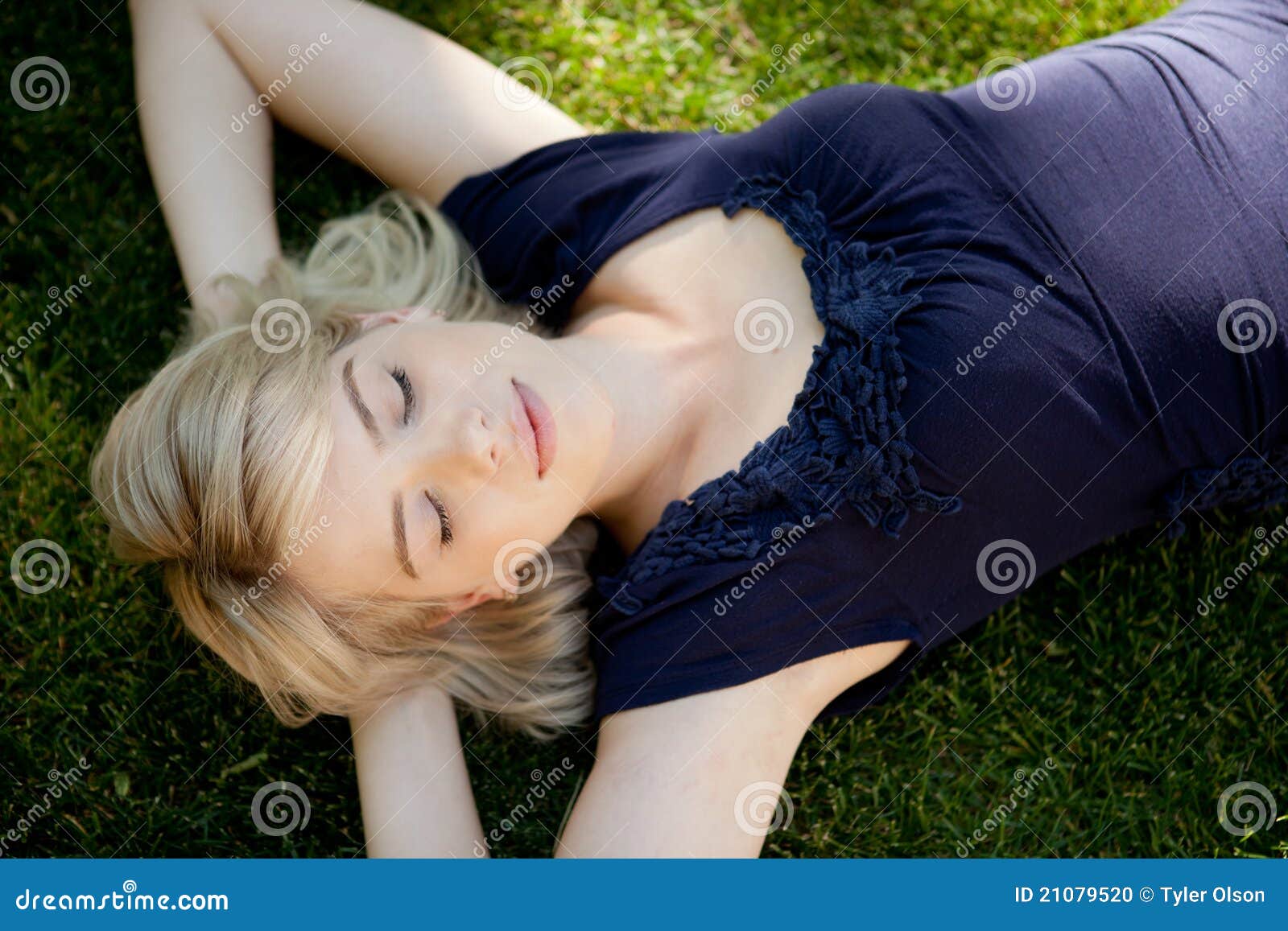 Attractive Girl Student Relaxing Outdoors Stock Photo - Image of girl ...
