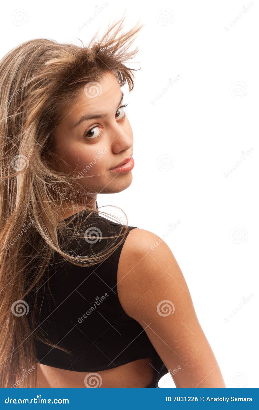 Attractive Girl Turning Her Head Stock Photo - Image of attractive ...