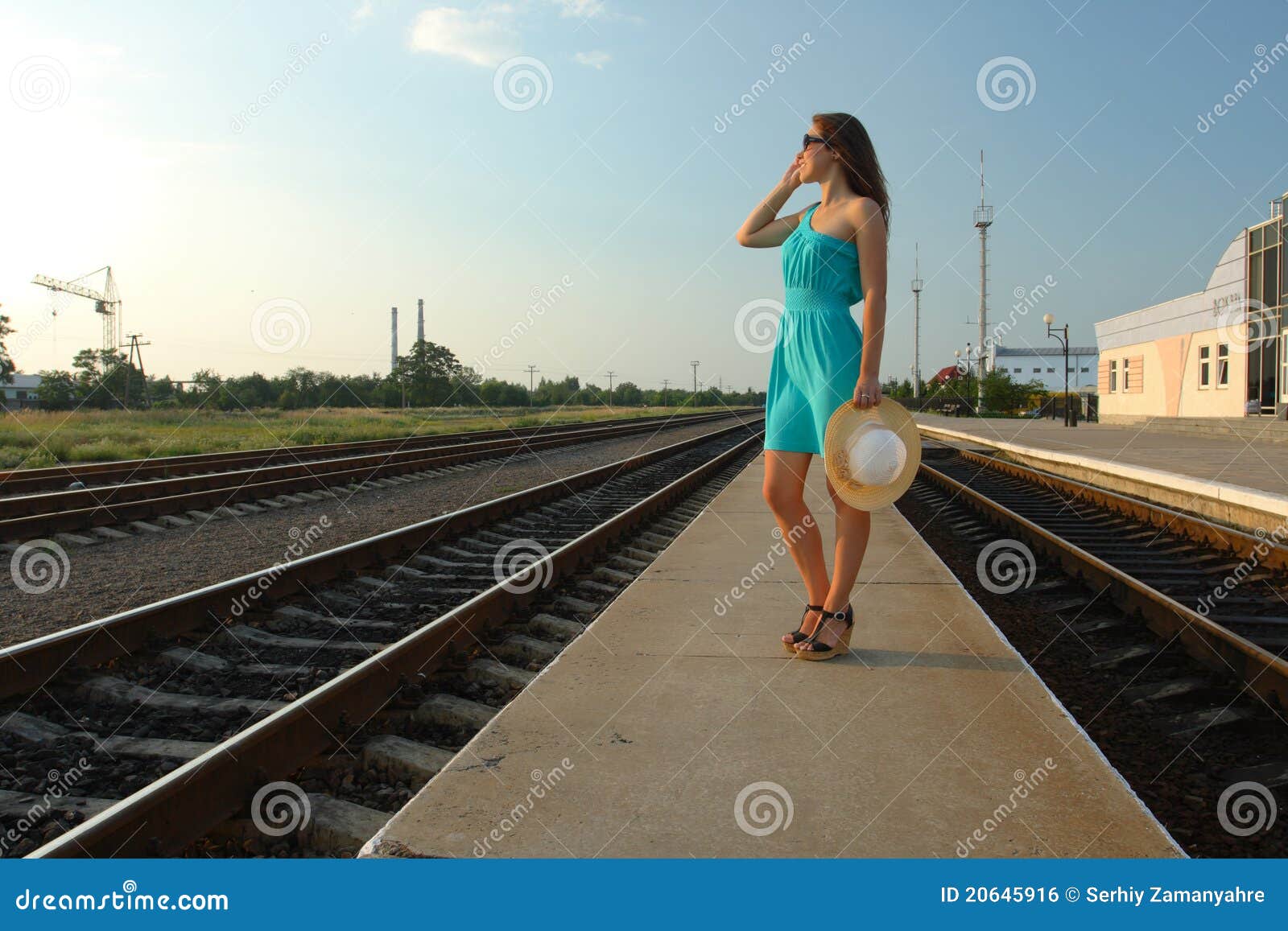 Attractive Girl Waiting Somebody Stock Photo - Image of departure, gate ...