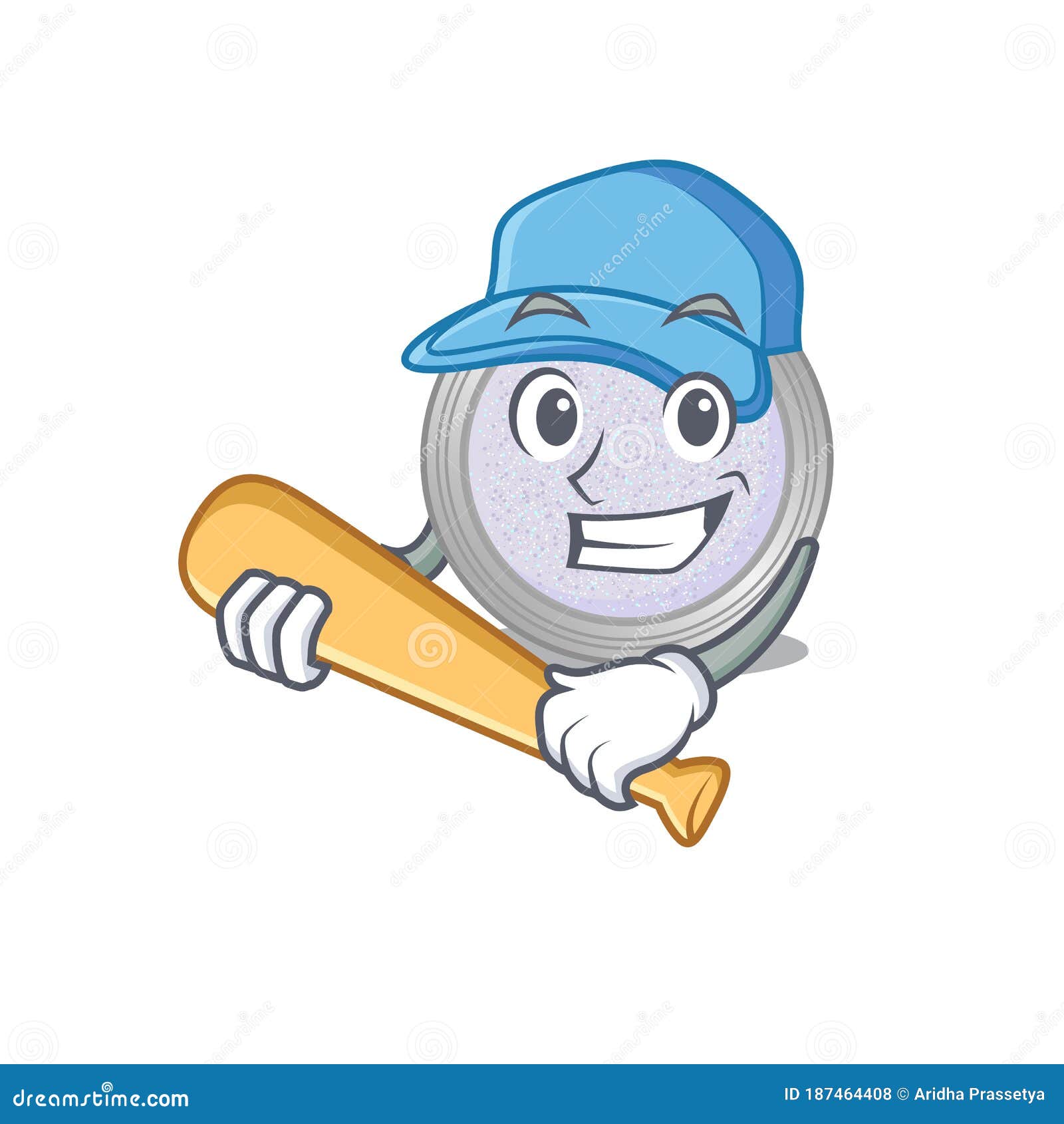 Attractive Glitter Eyeshadow Caricature Character Playing Baseball ...