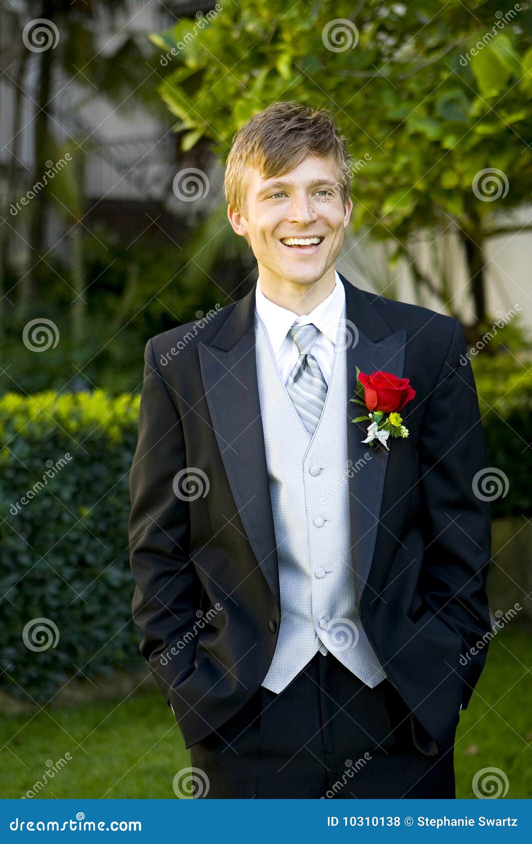 Attractive groom stock photo. Image of outside, nuptial - 10310138