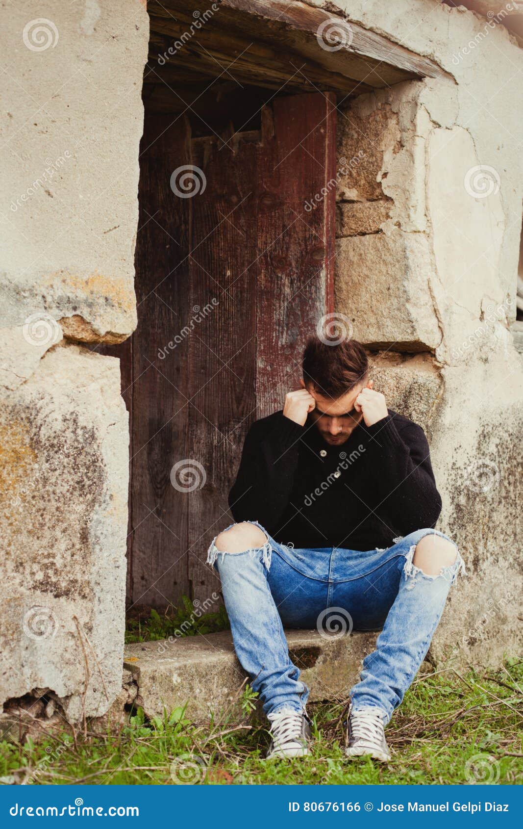Attractive Guy in a Old House Stock Photo - Image of modern, macho ...