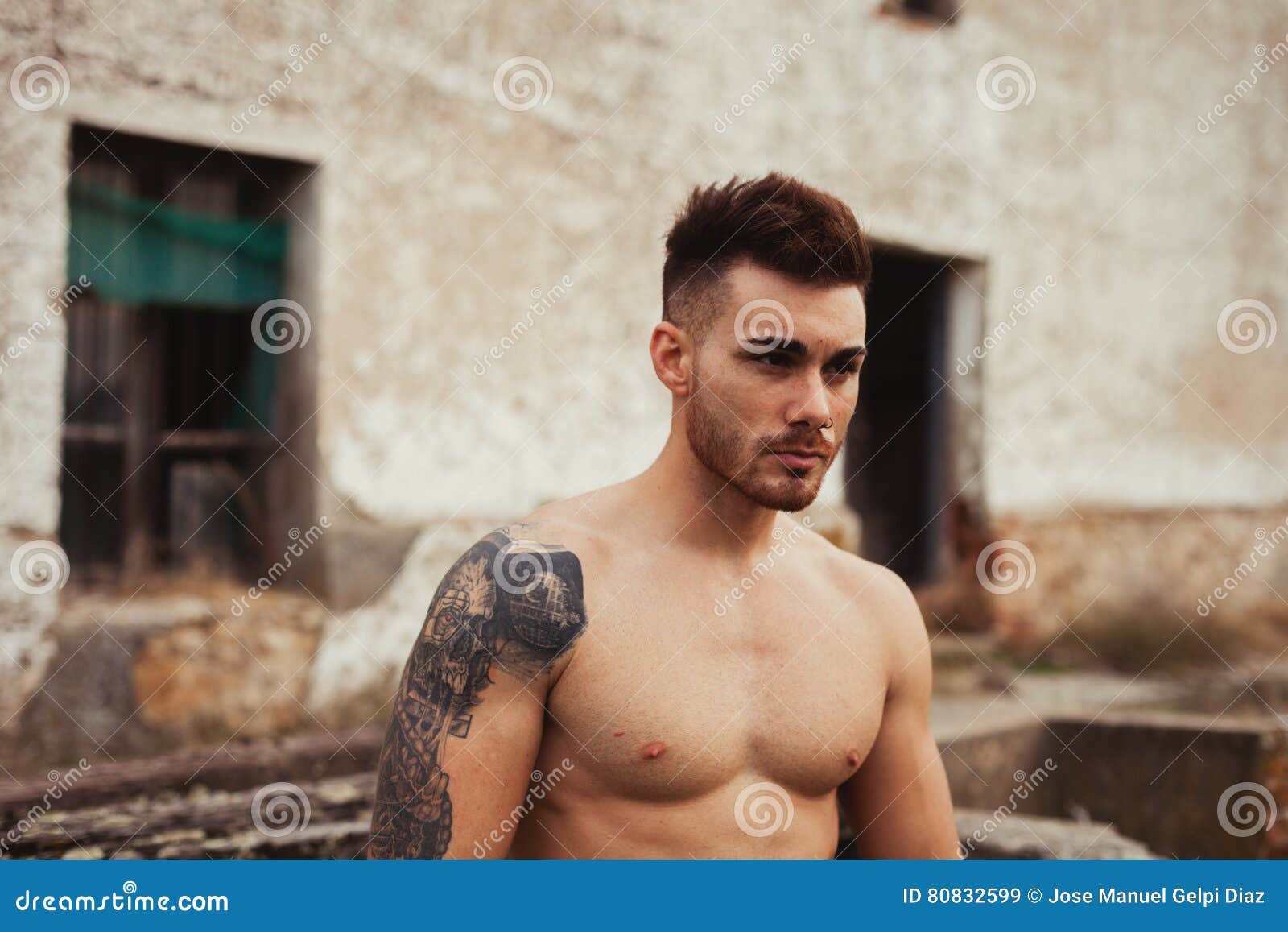 Attractive Guy with Showing His Muscles Stock Image - Image of human ...