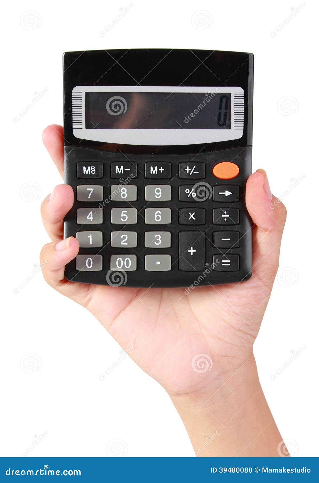 Attractive Hand Holding Calculator Stock Photo - Image of mathematical ...