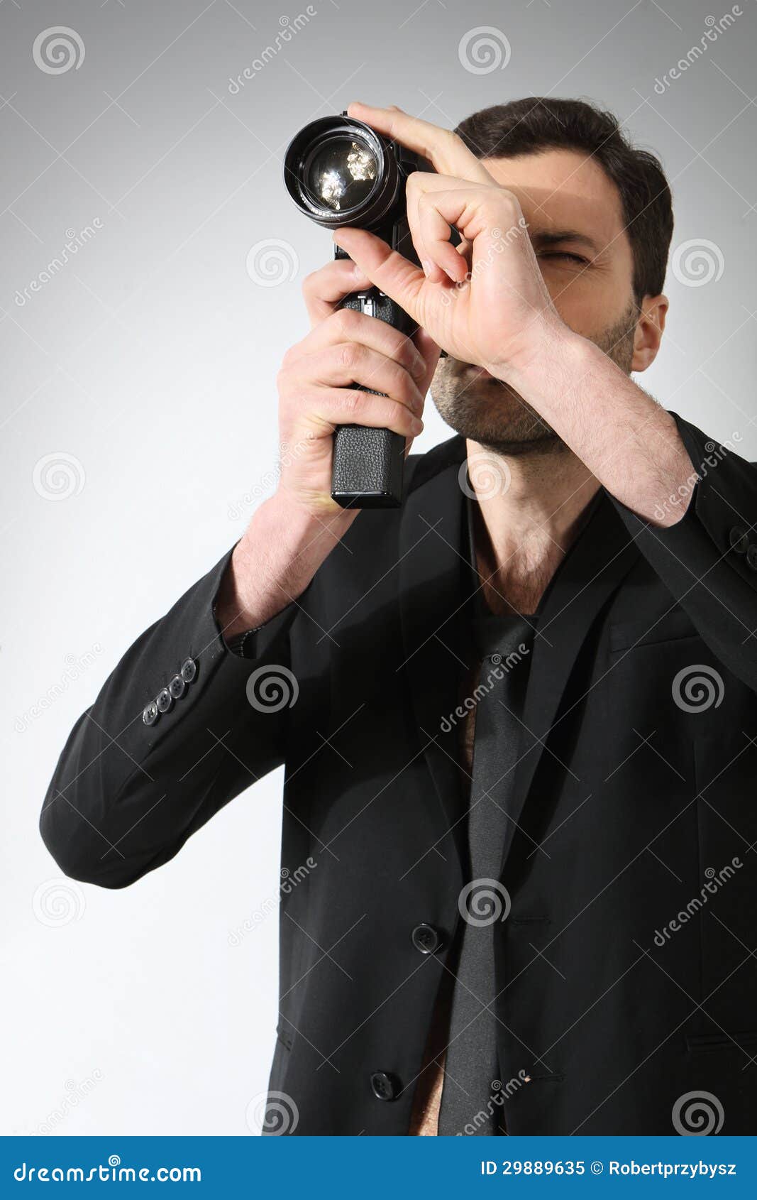 Attractive man taking stock image. Image of click, photographer - 29889635