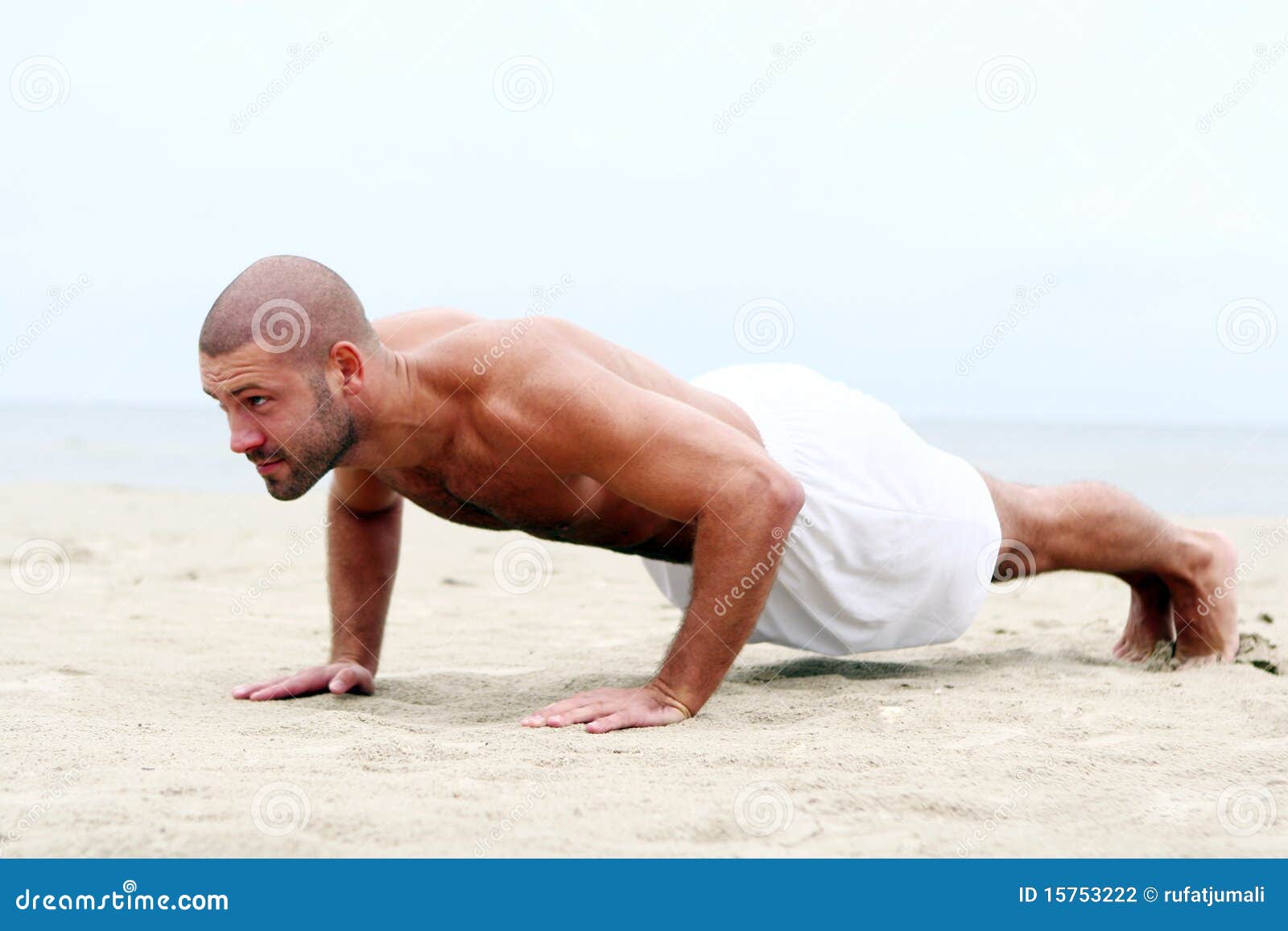 Attractive and Happy Man on Beach Stock Photo - Image of freedom ...