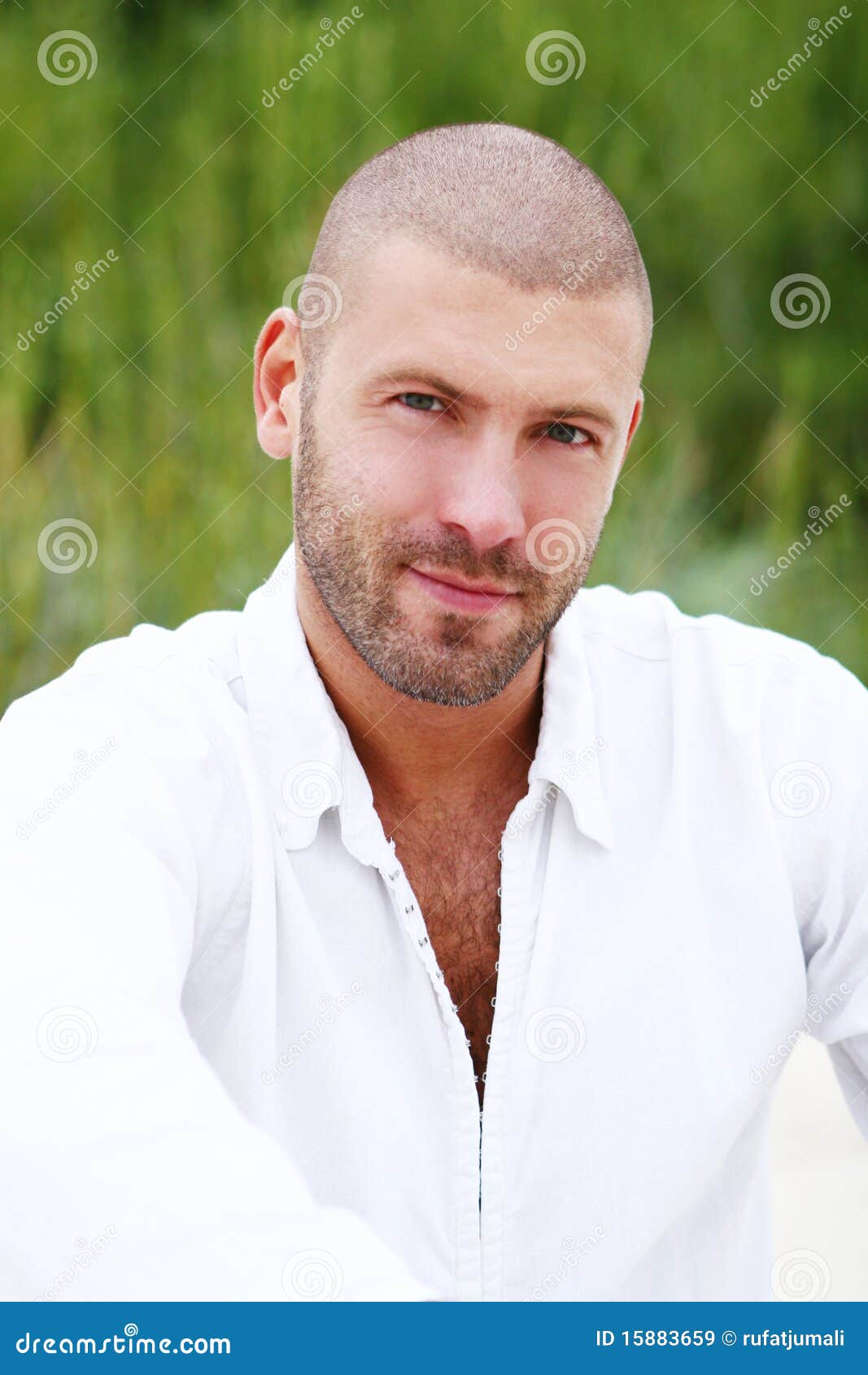 Attractive and Happy Man on Beach Stock Image - Image of relax, model ...