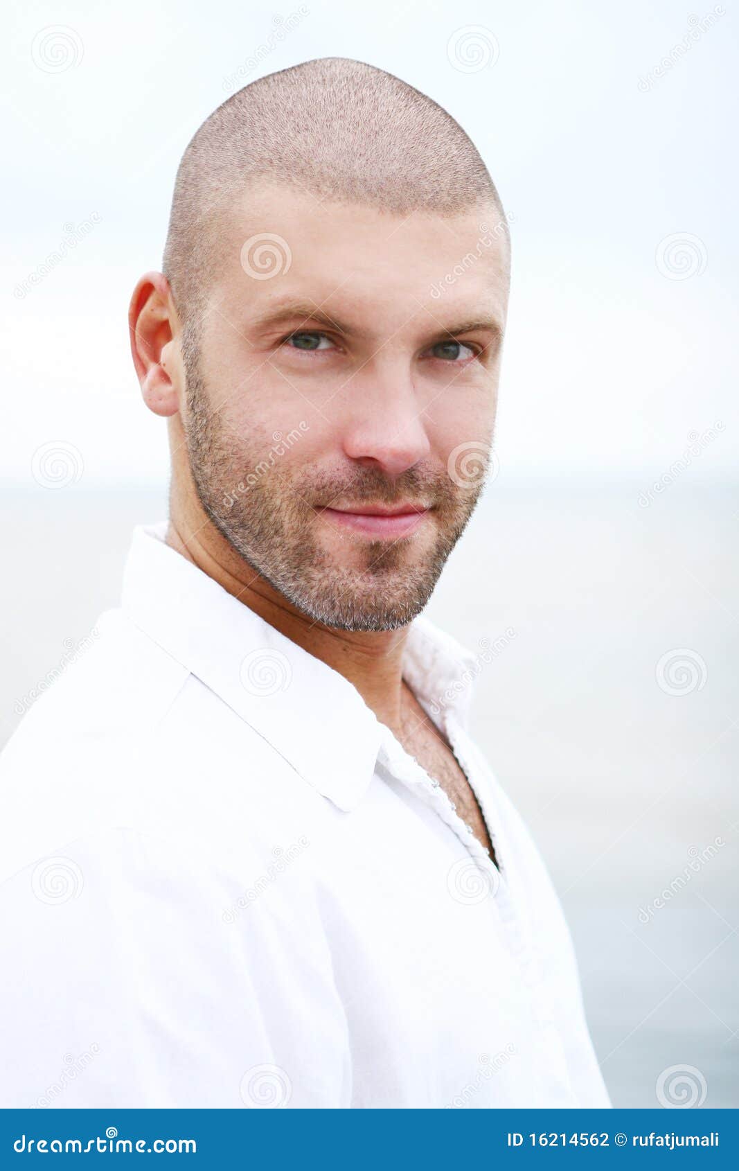 Attractive and Happy Man on Beach Stock Photo - Image of beach, beauty ...