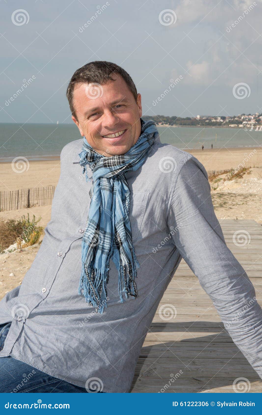 Attractive and happy man stock photo. Image of holiday - 61222306