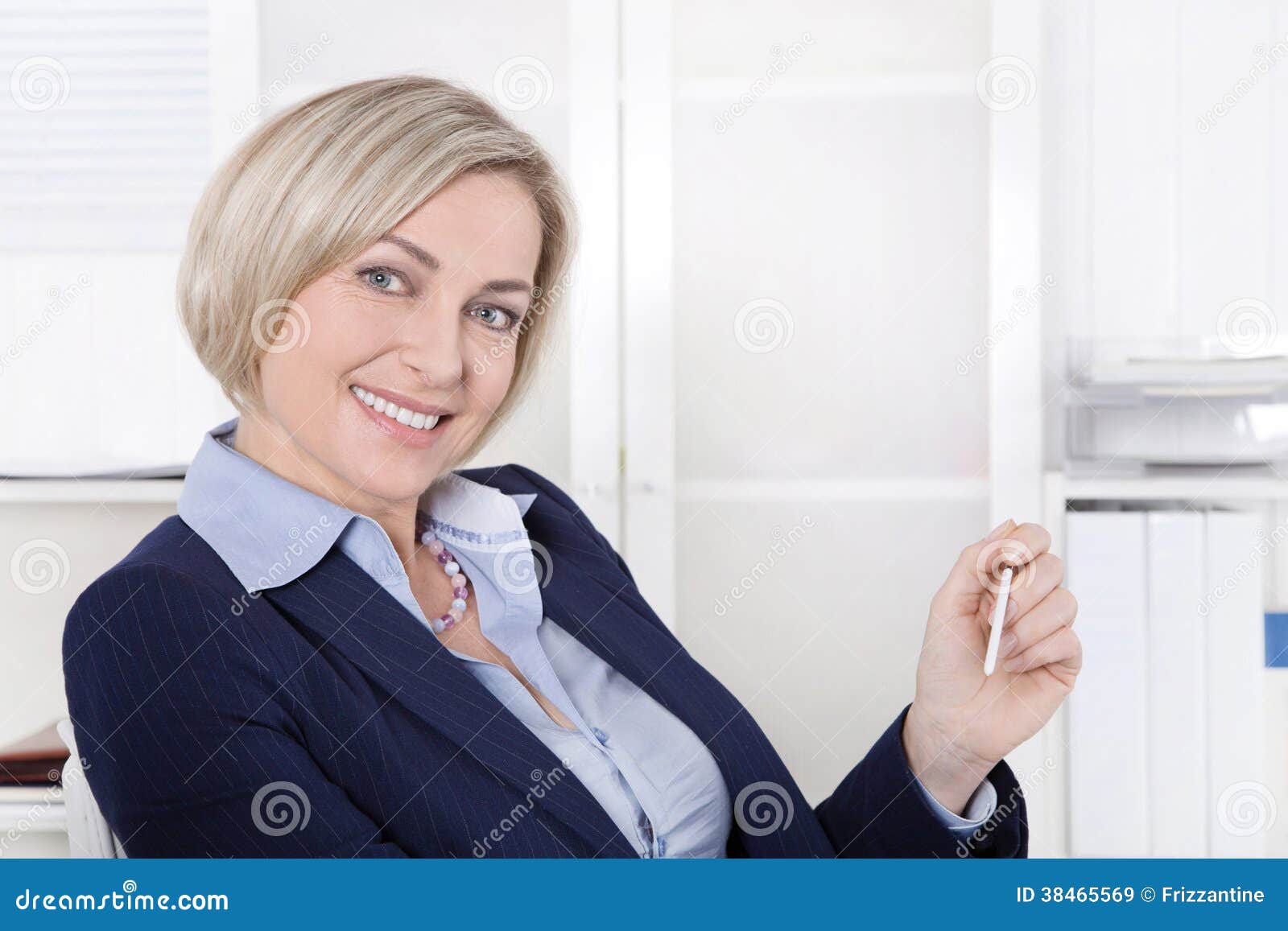 Happy Senior Female Manager - Portrait In The Office. Stock Image ... Happy Senior Female Manager - Portrait In The Office. Stock Image ...
