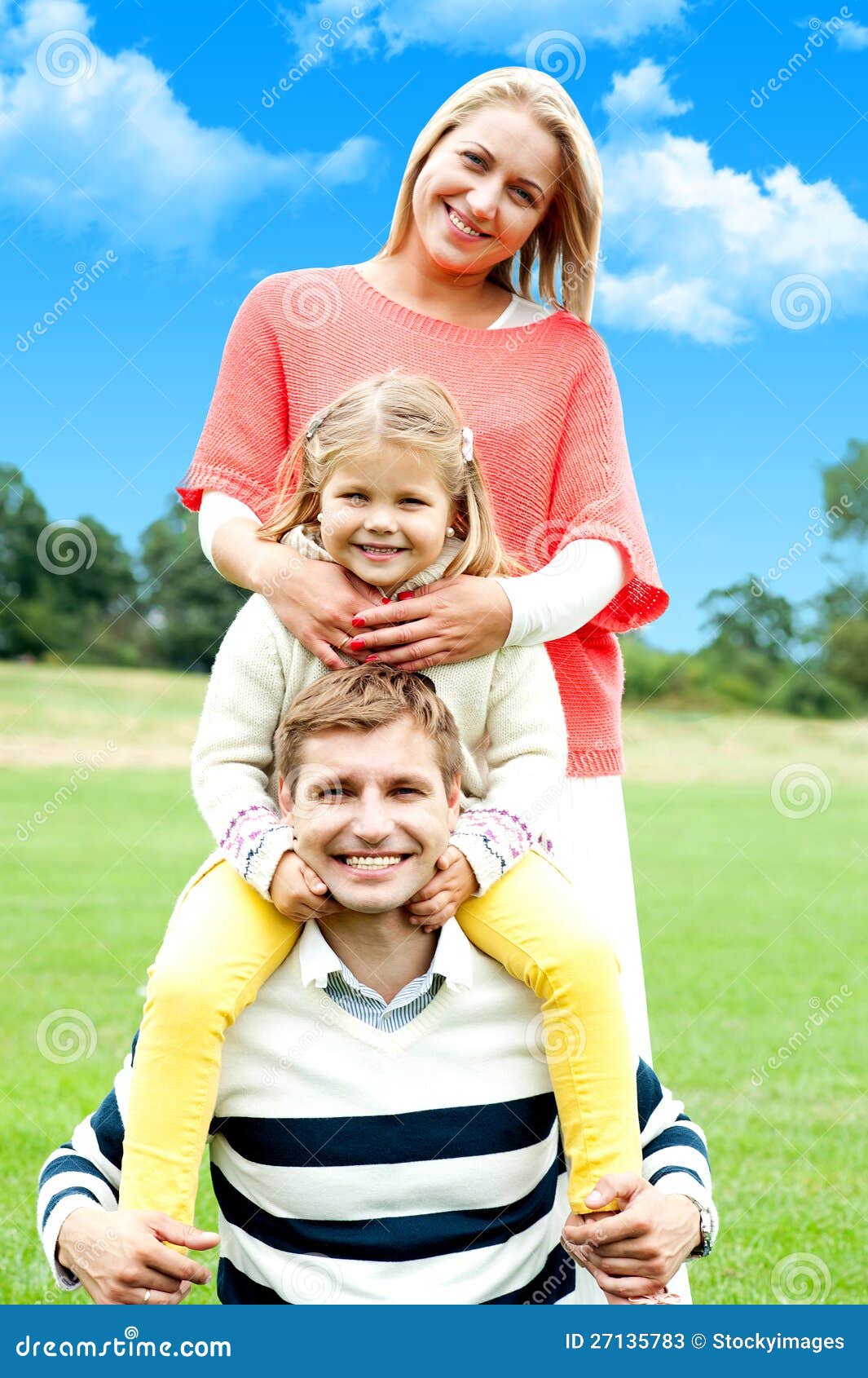 An Attractive Happy Smiling Family Stock Image - Image of enjoying ...