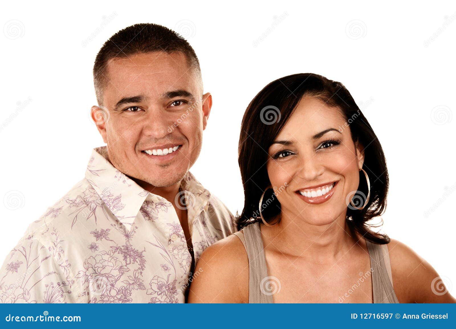 Attractive Hispanic Couple stock image. Image of woman - 12716597