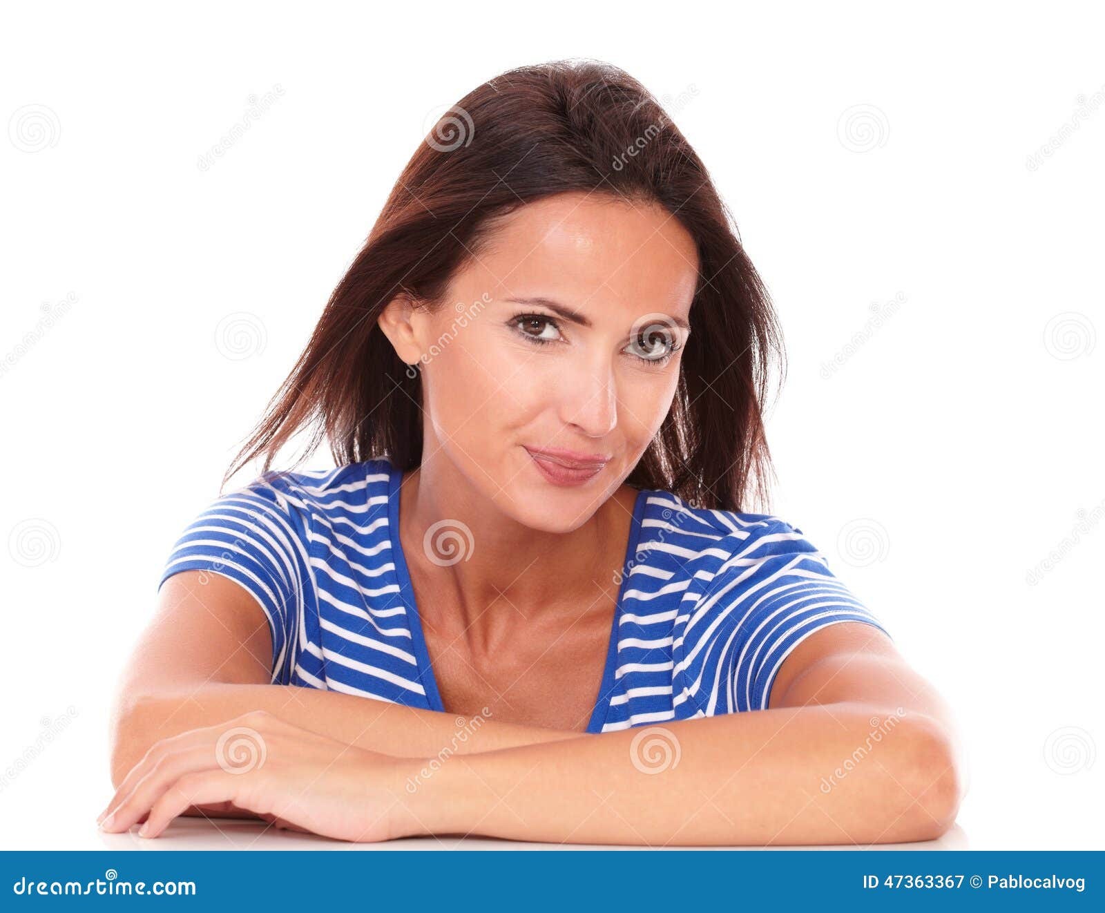 Attractive Hispanic Female Looking at Camera Stock Image - Image of ...