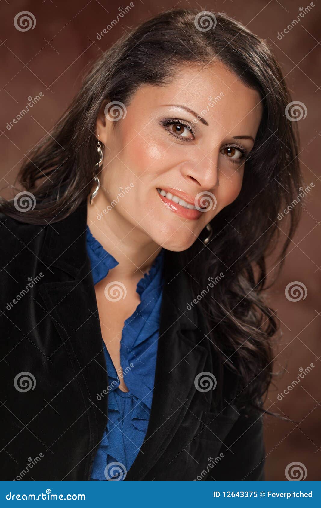 Attractive Hispanic Woman Studio Portrait Stock Image - Image of ethnic ...