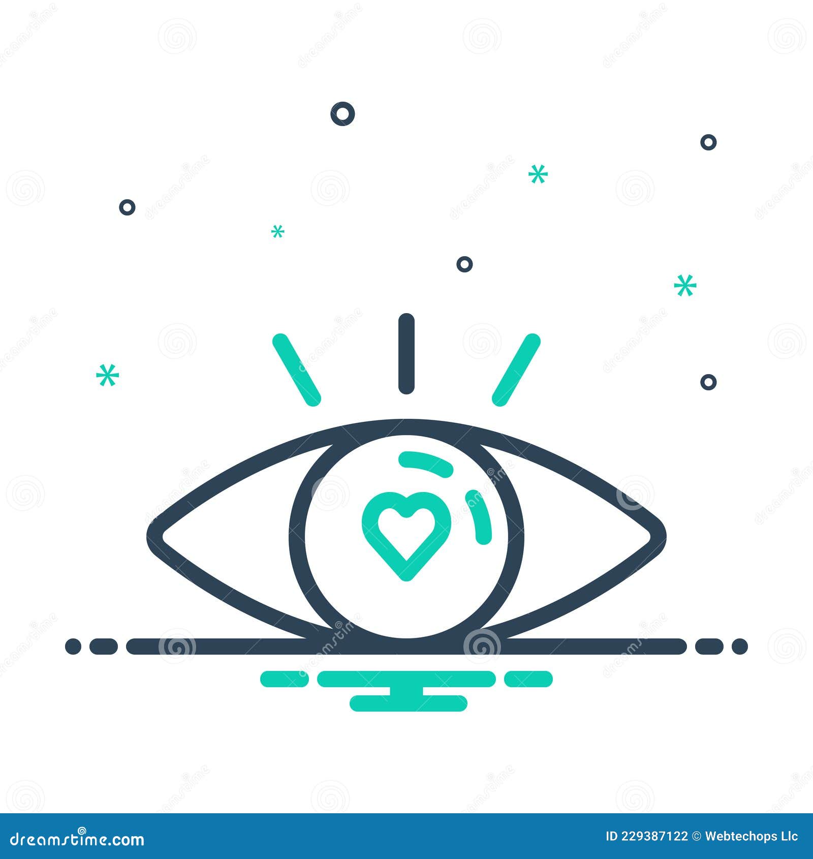 Mix Icon for Attractive, Eye and Beautiful Stock Vector - Illustration ...