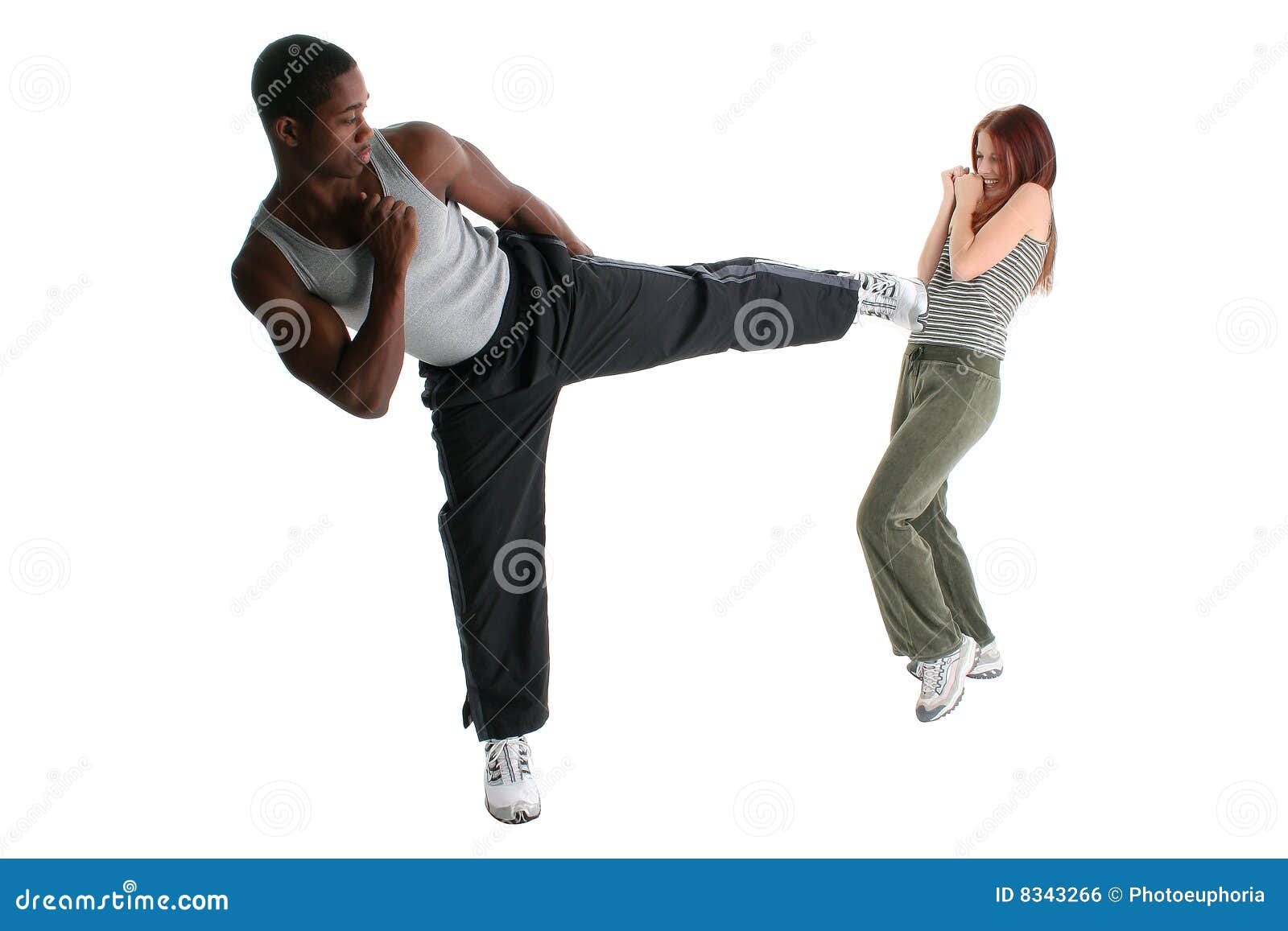 Attractive Interracial Couple Sparring Picture. Image: 8343266