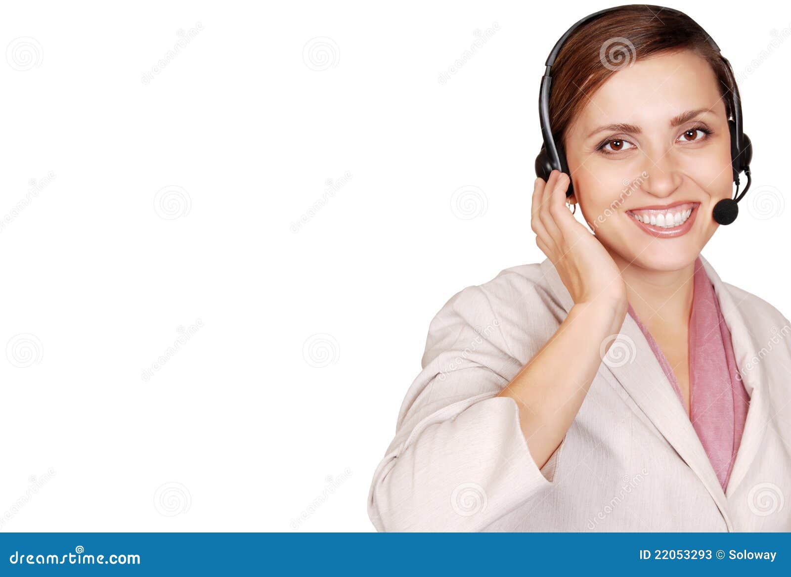 Attractive Lady Call Center Operator Stock Image - Image of beauty ...