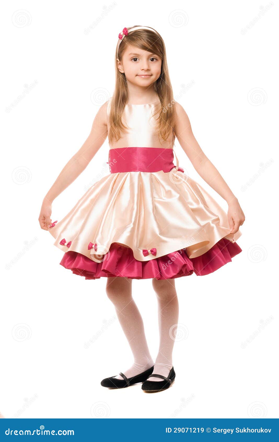 Attractive Little Lady in a Dress Stock Image - Image of dress, beauty ...
