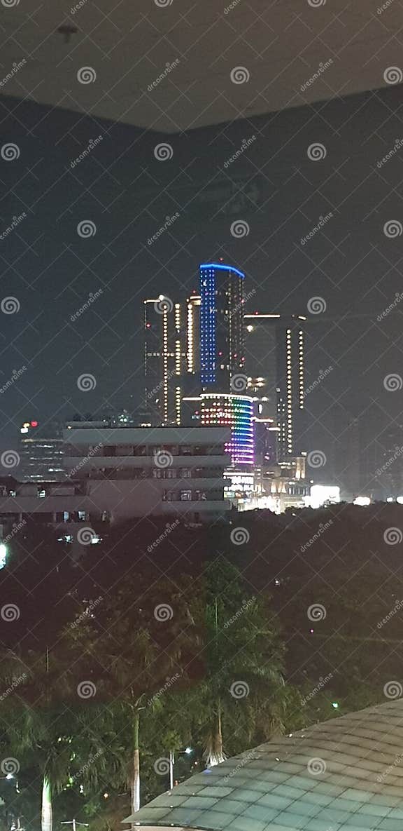 Attractive Luminous Building Stock Photo - Image of signage ...