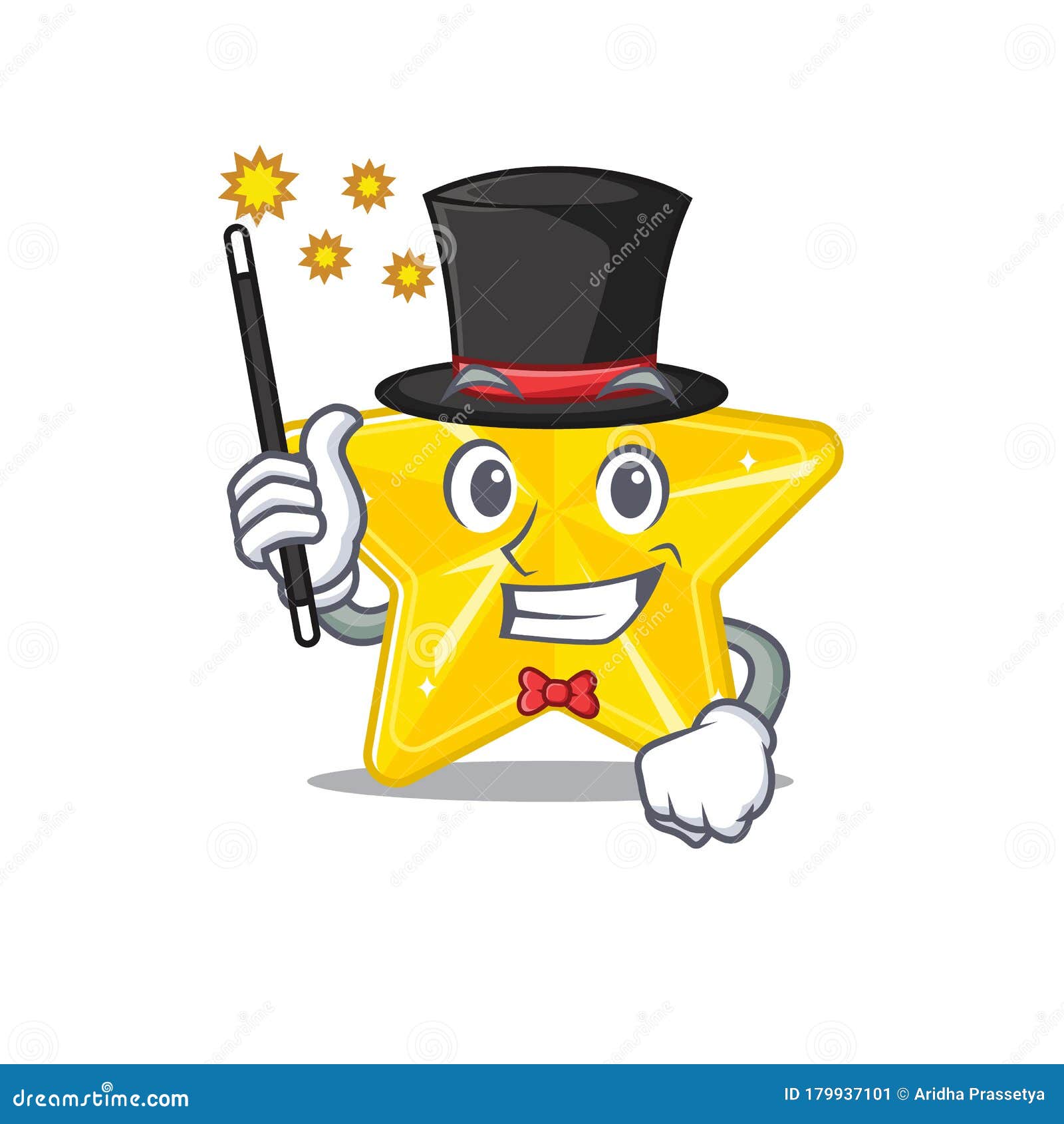 An Attractive Magician of Shiny Star Cartoon Design Stock Vector ...