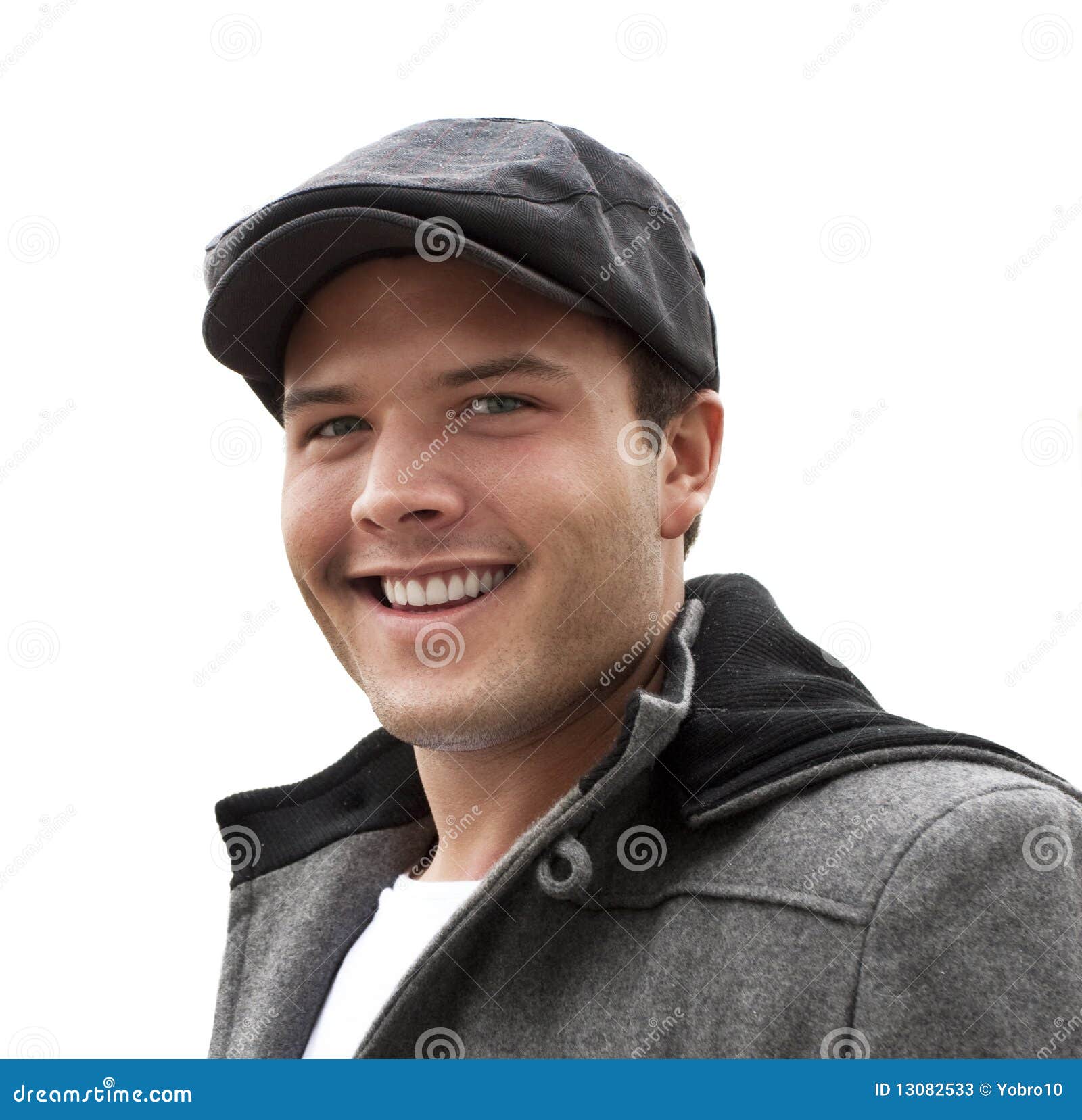 Attractive Male Isolated on White Stock Image - Image of multi, cold ...