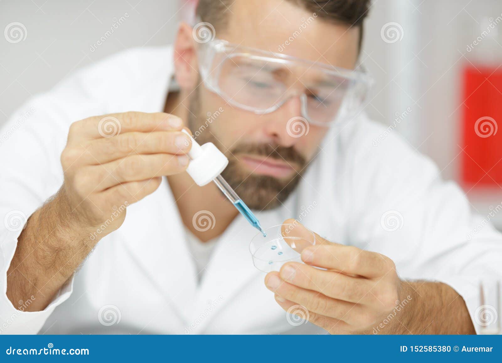 Attractive Male Laboratorian Conducting Procedure Stock Photo - Image ...