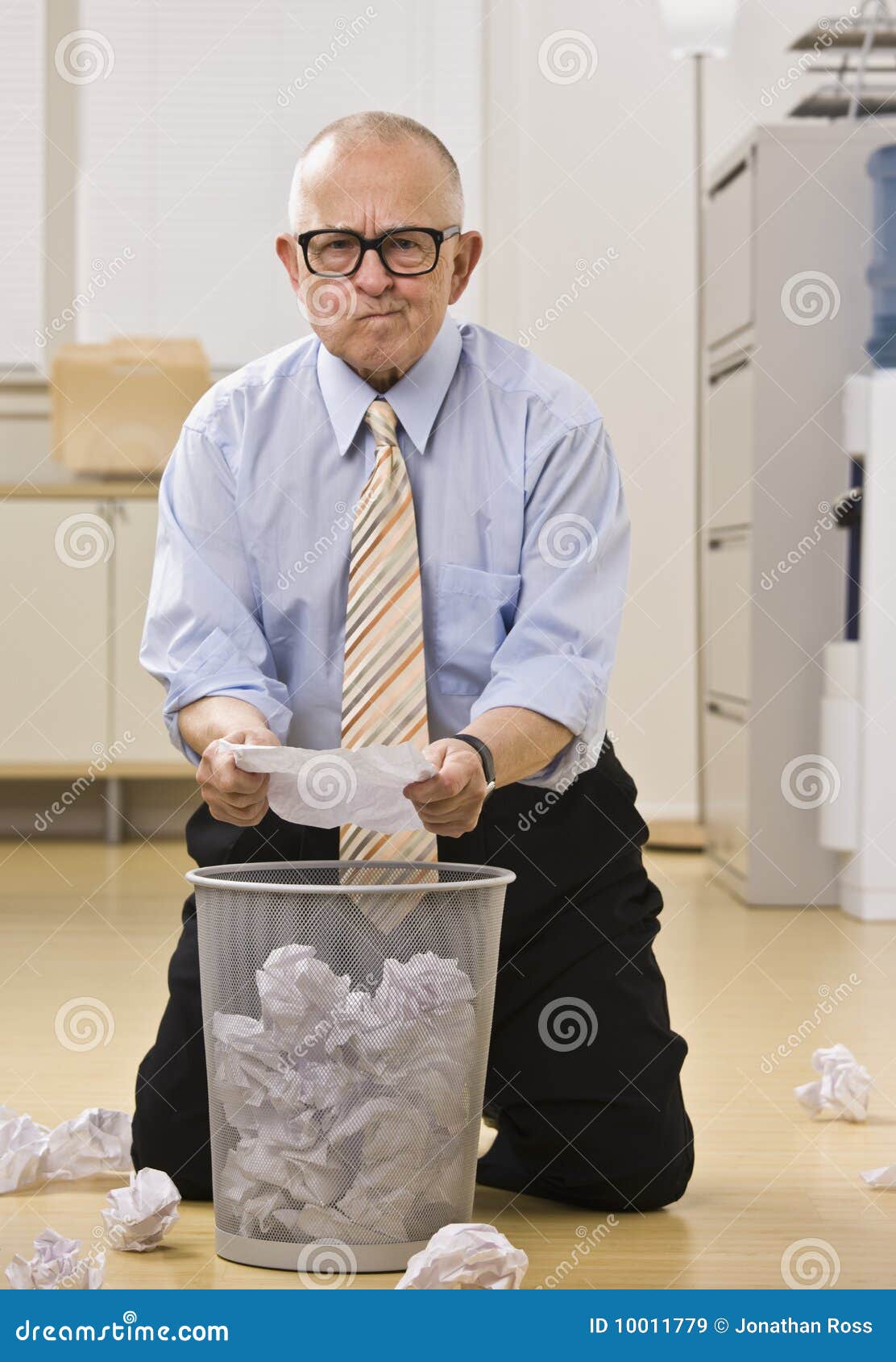Attractive Male Senior Searching the Garbage. Stock Image - Image of ...