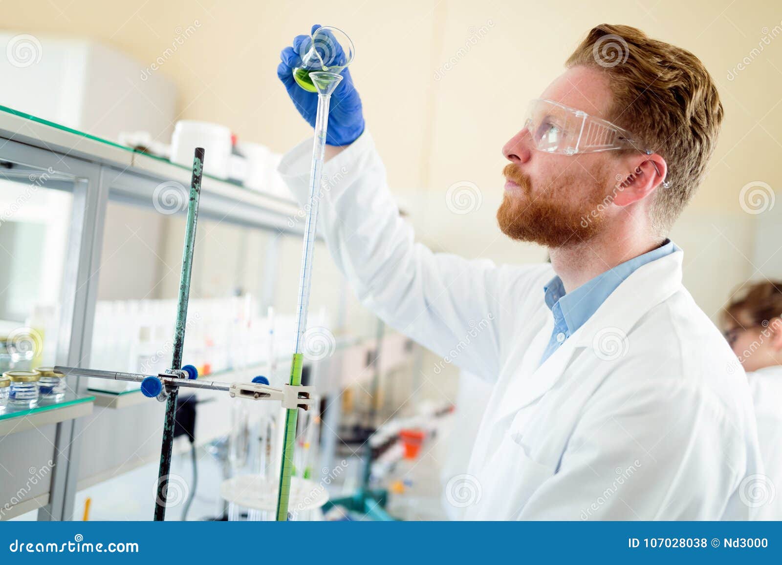 Attractive Student of Chemistry Working in Lab Stock Photo - Image of ...