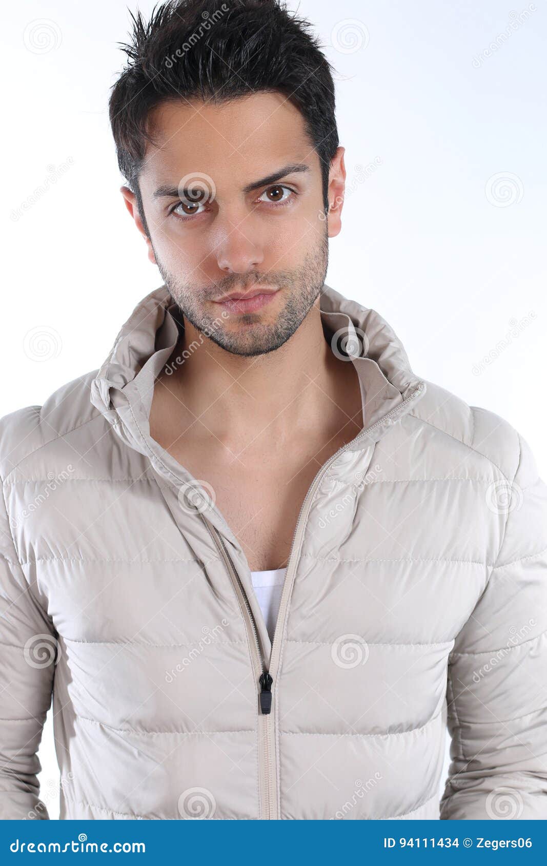 Attractive Male Wearing a Jacket Stock Photo - Image of young, model ...