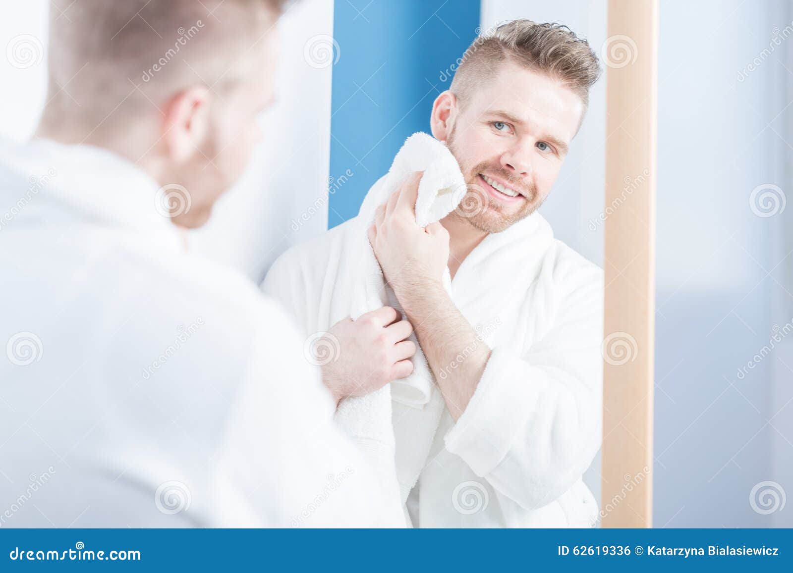 Attractive man in bathroom stock photo. Image of bath - 62619336