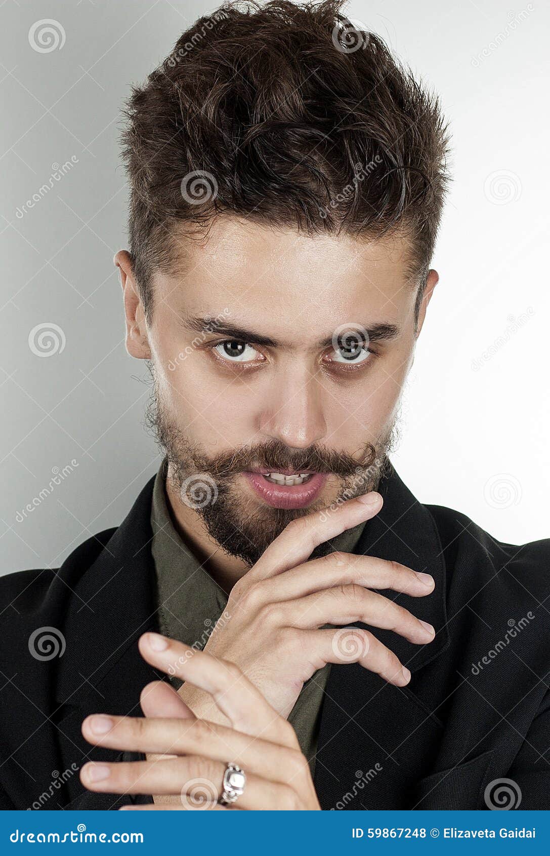 Attractive Man with Beautiful Hands Stock Photo - Image of apparel ...