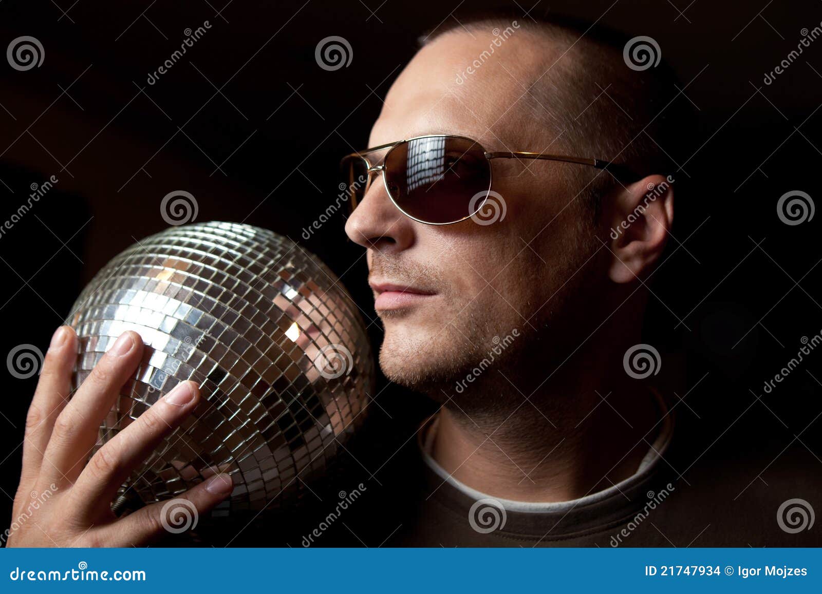 Attractive Man with Disco Ball Stock Photo - Image of style, ball: 21747934