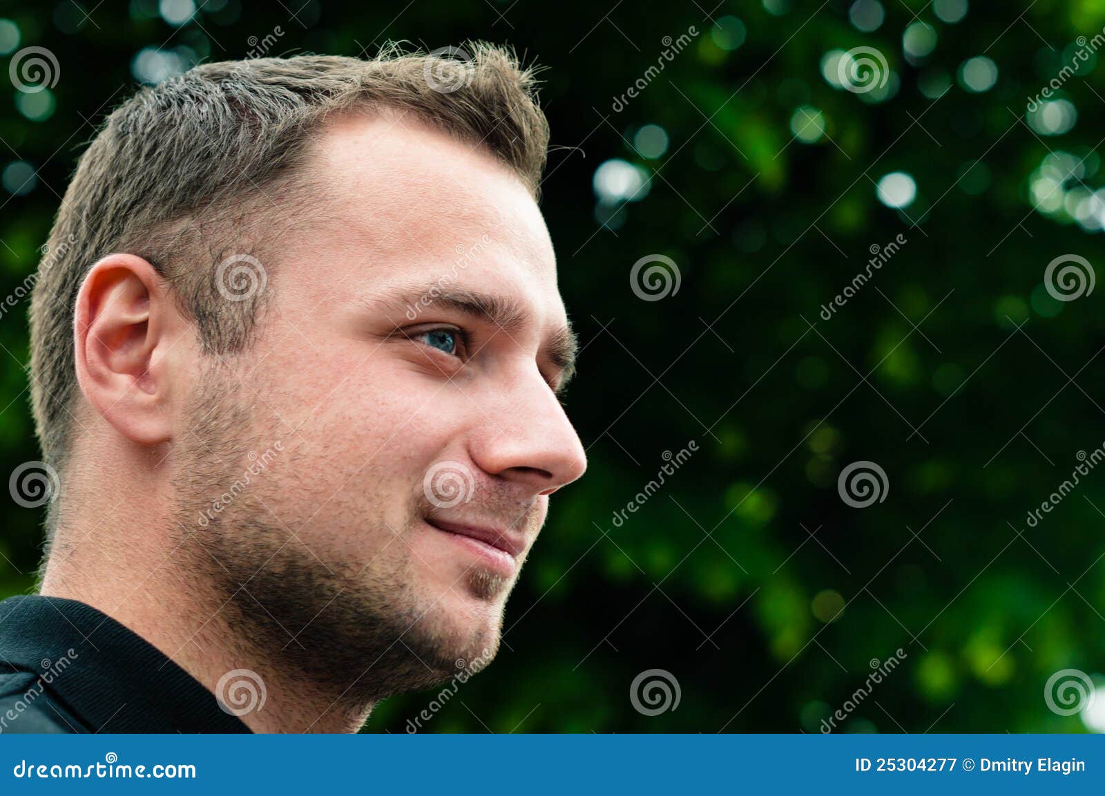 Attractive Man Head Profile Stock Image - Image of eyes, freshness ...