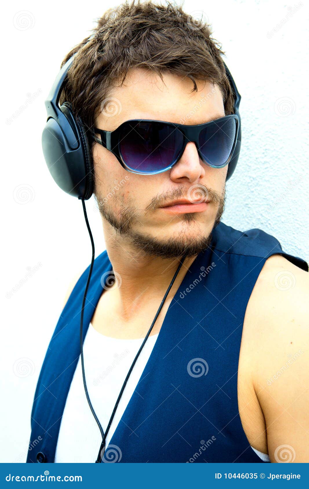 Attractive Man with Headphones Stock Image - Image of good, earphones ...