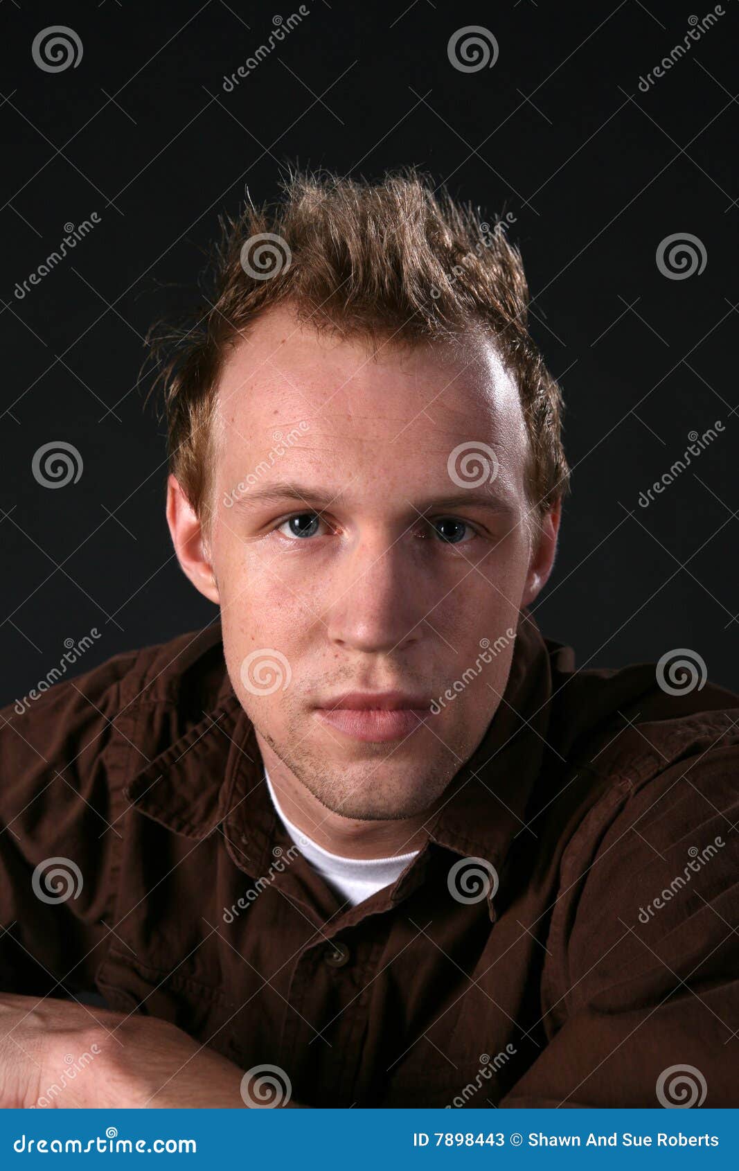 Attractive Man Looking Directly into Camera Stock Image - Image of ...