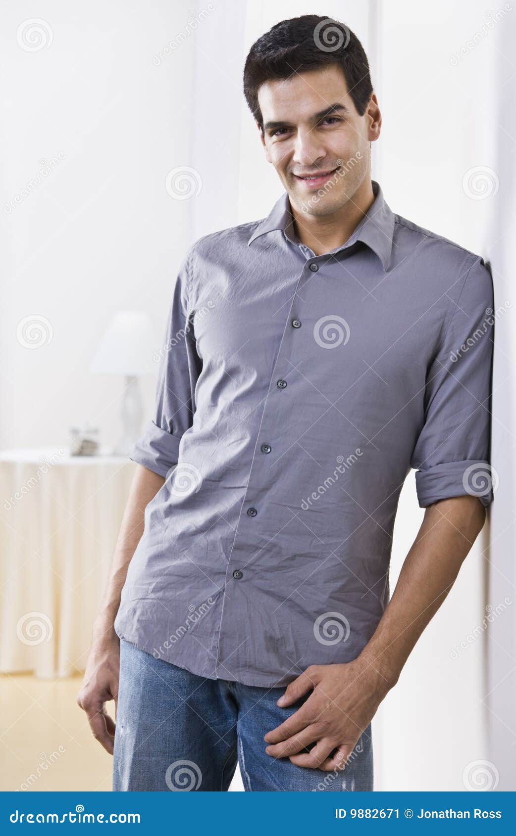 Attractive Man Posing stock image. Image of serene, midlife - 9882671