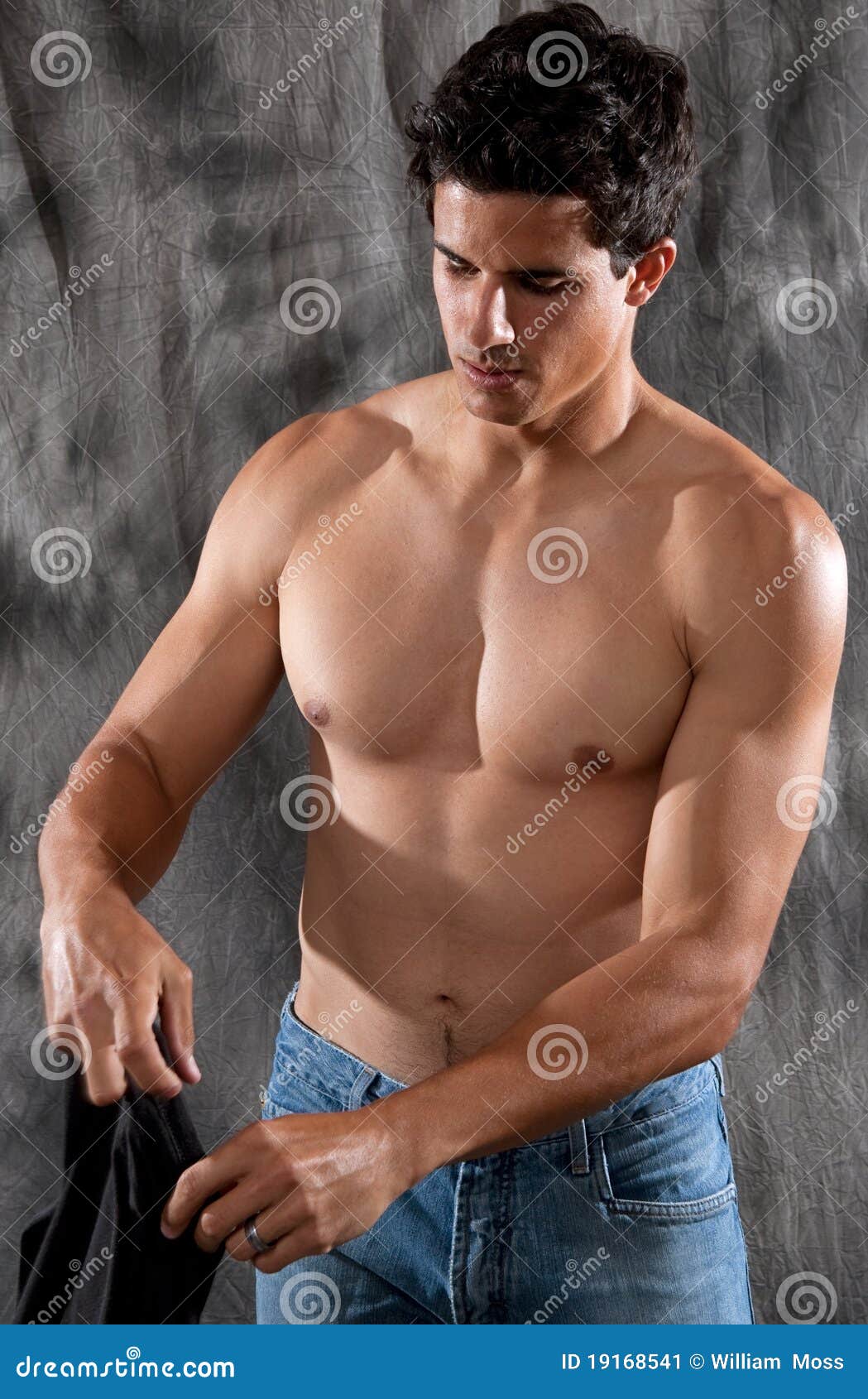 Attractive Man without Shirt Stock Image - Image of twenties, stomach ...