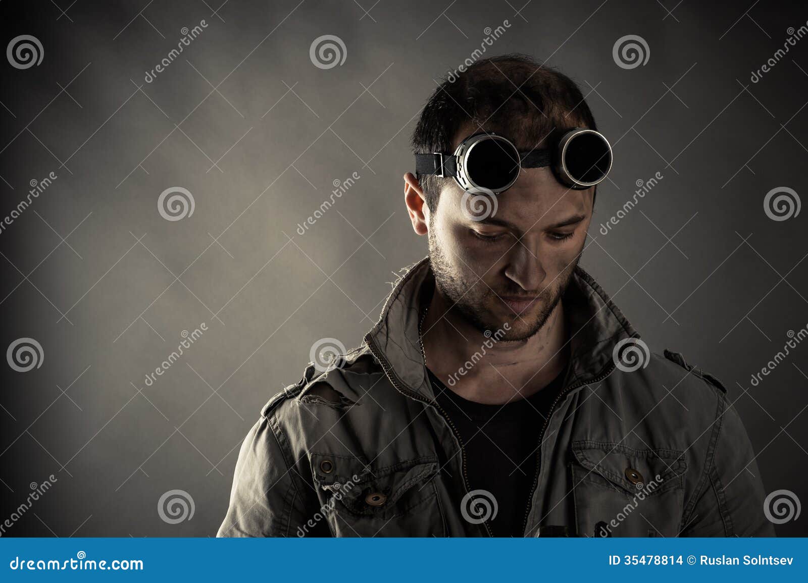 Attractive man tired stock photo. Image of miner, stained - 35478814