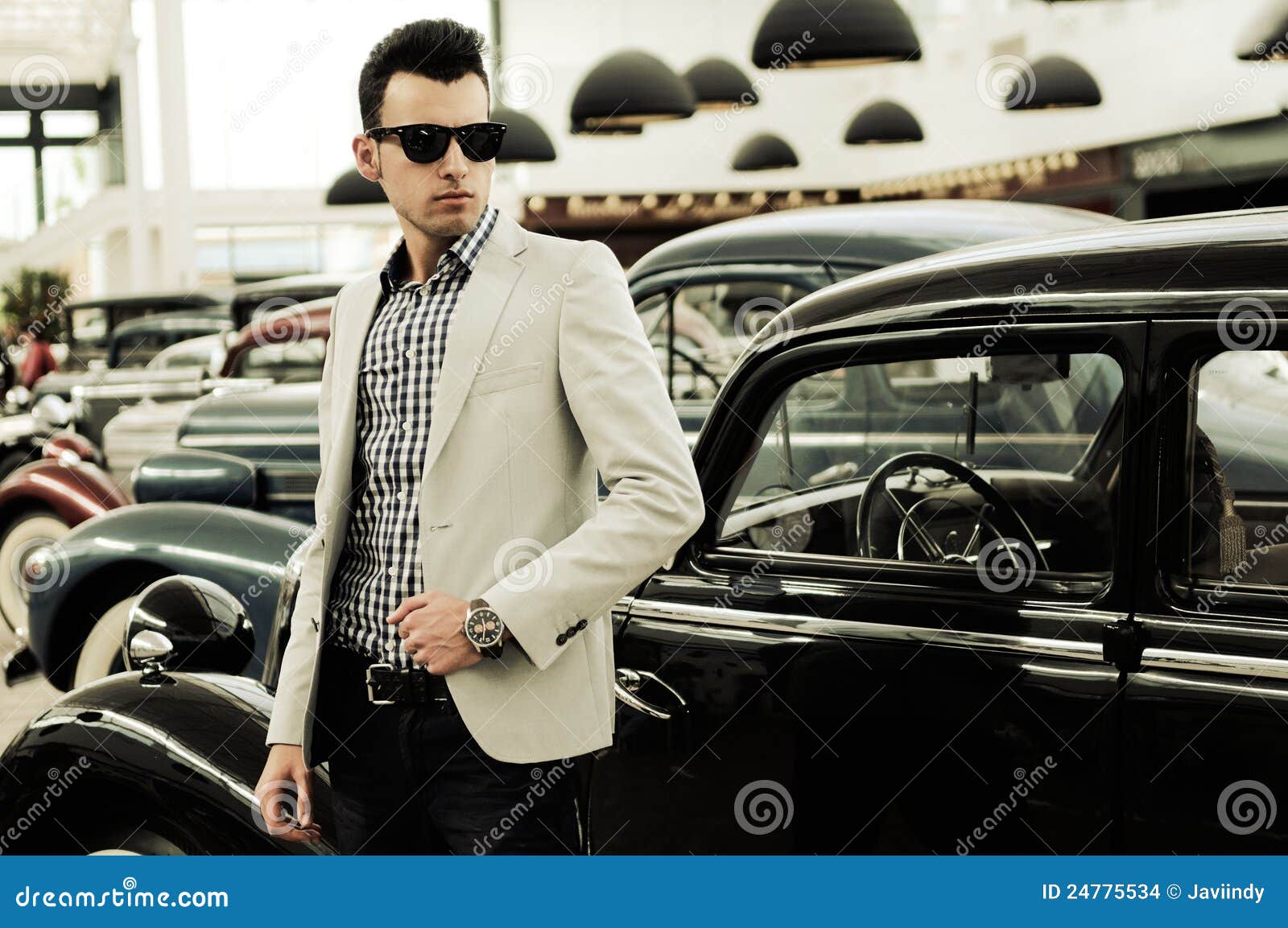 Attractive Man in Urban Background Stock Photo - Image of jacket ...
